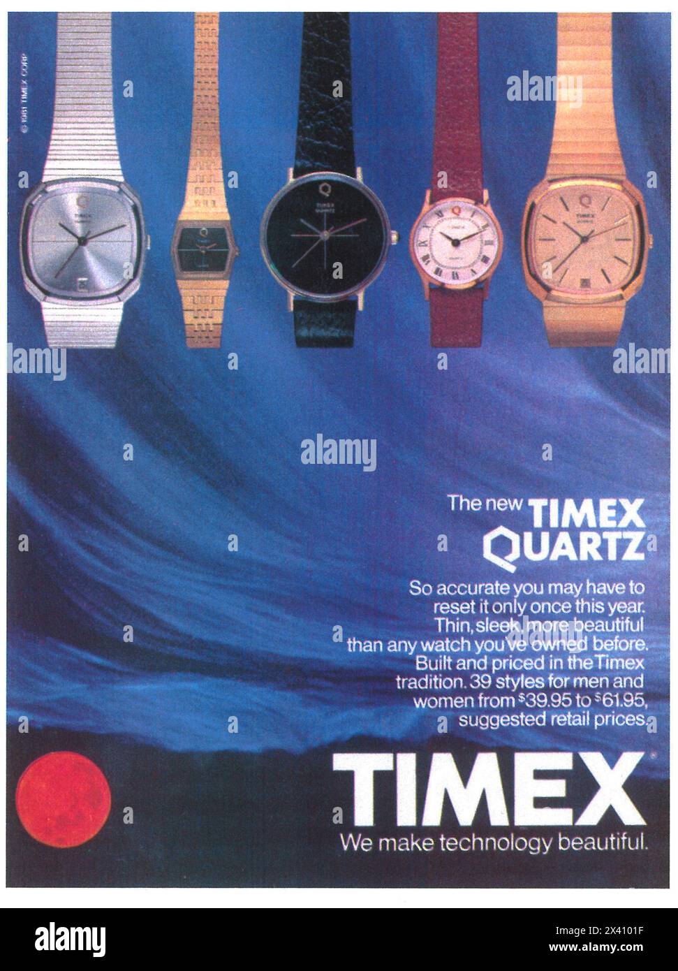 1981 Timex Quartz Watch Ad: So Accurate You May Have to Reset Stock ...