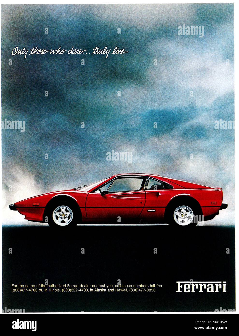 1981 Ferrari 308 Ad Stock Photo - Alamy