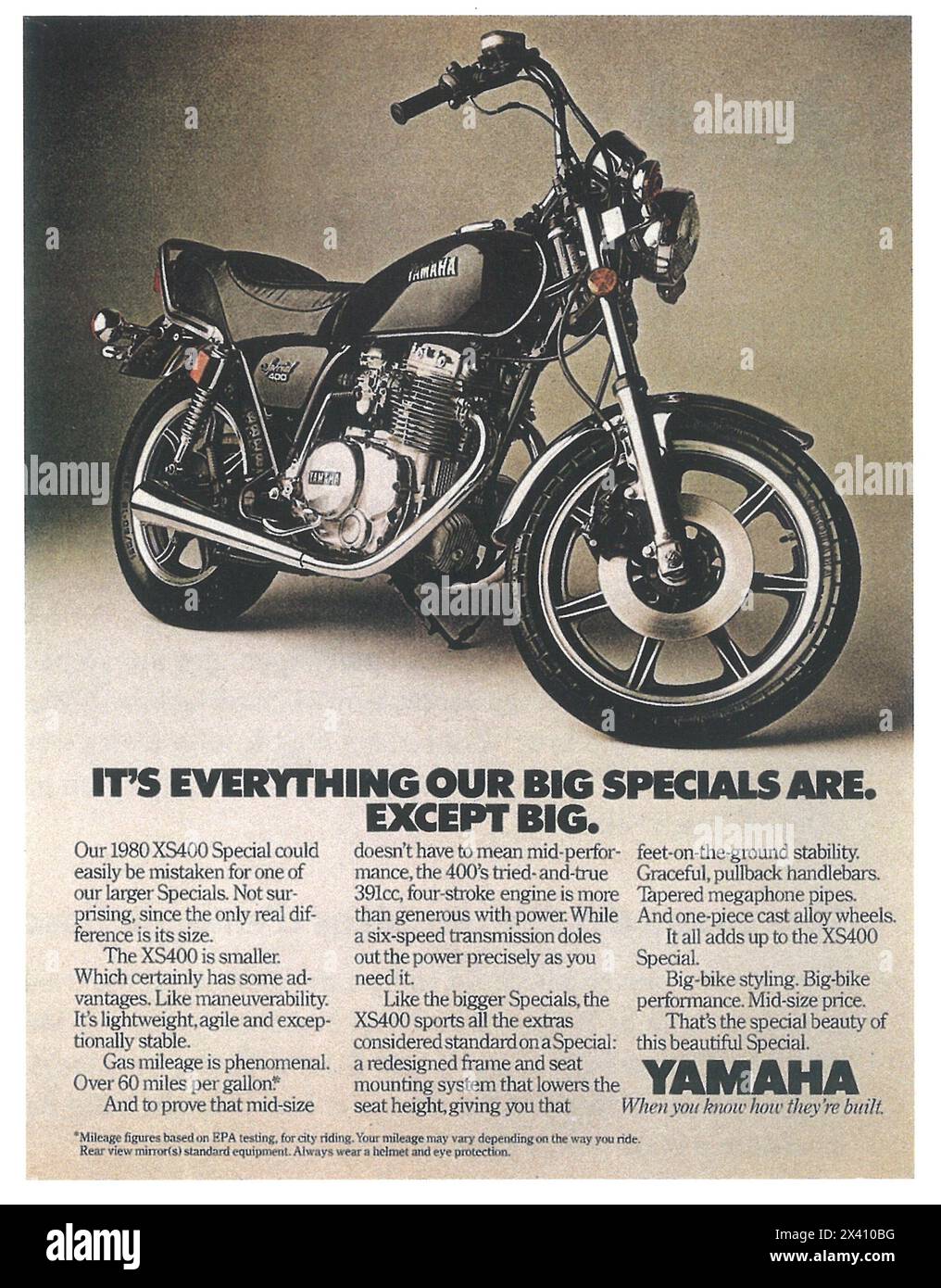 1980 Yamaha XS400 Special ad: "Everything Our Big Specials Are Stock Photo - Alamy