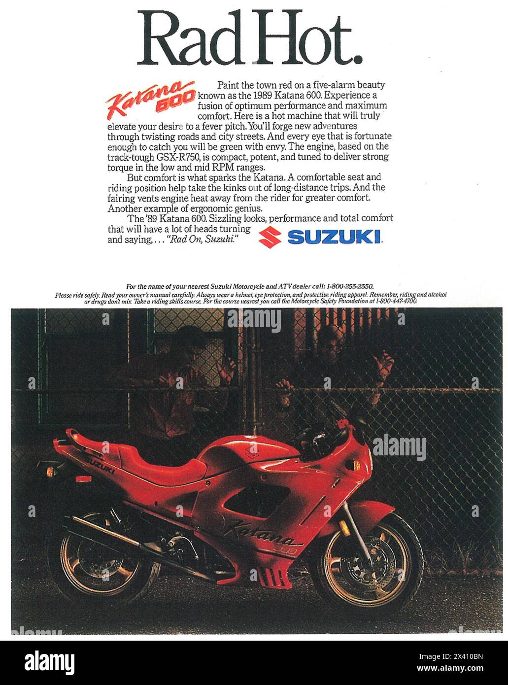 1989 Suzuki Katana Ad - "Rad Hot Stock Photo - Alamy