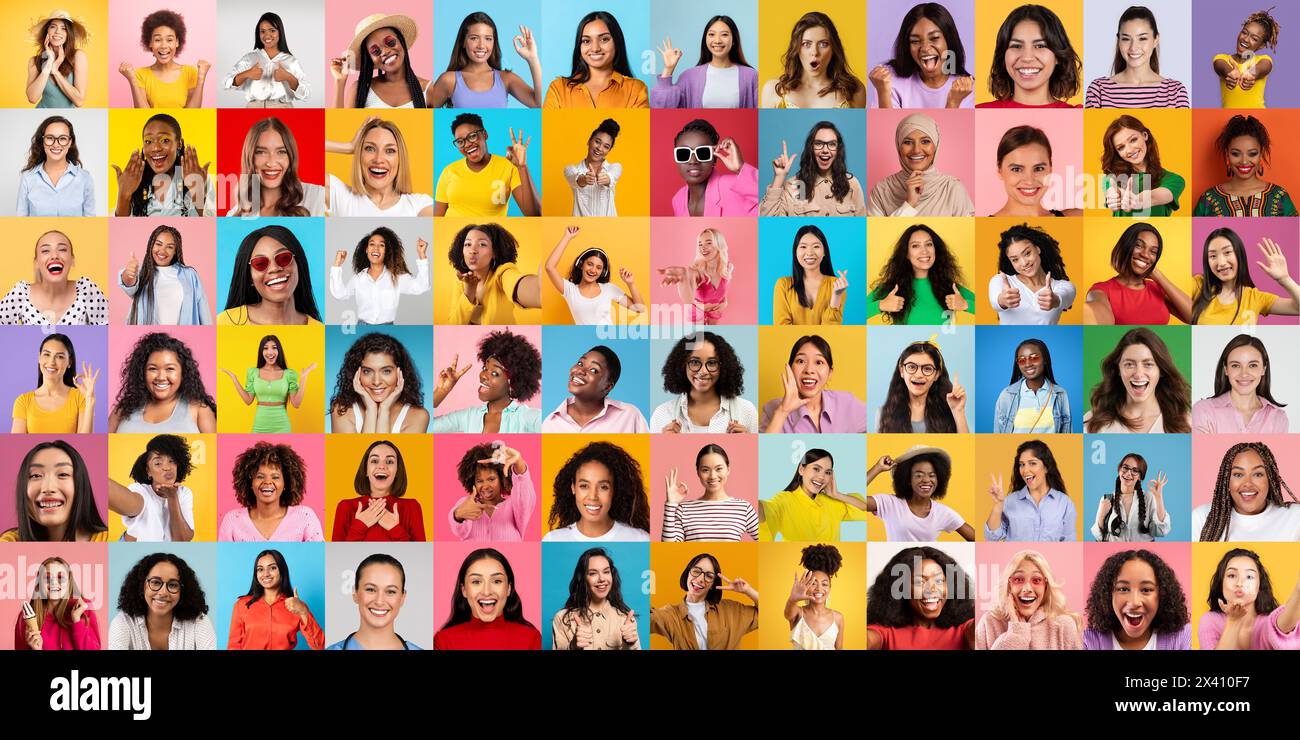 Faces collage world hi-res stock photography and images - Alamy