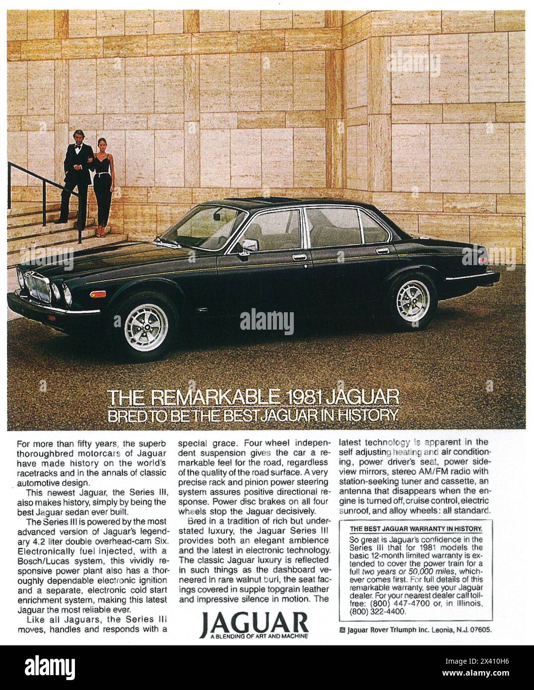 1982 JAGUAR SERIES III ad Stock Photo - Alamy