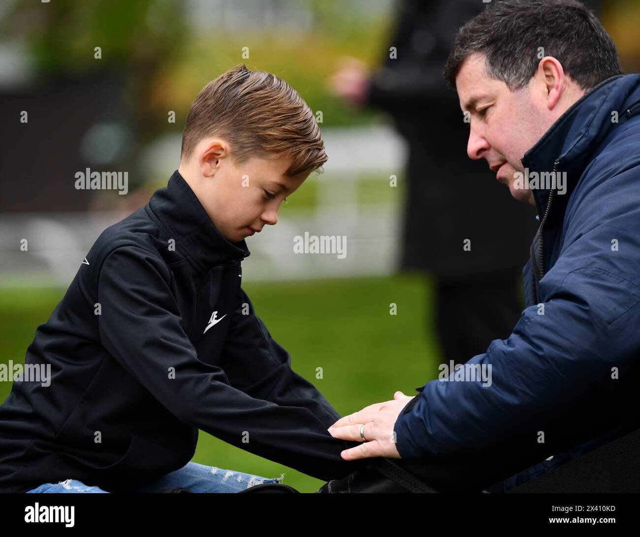riding lesson of the child Stock Photo - Alamy