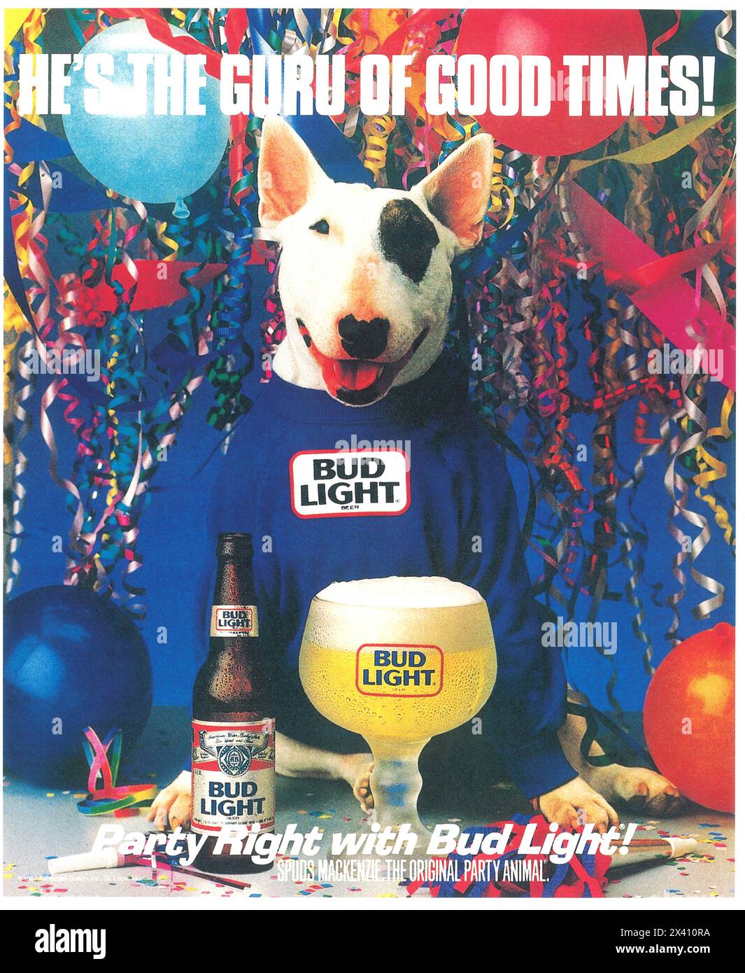 Spuds mackenzie bud light beer Cut Out Stock Images & Pictures - Alamy