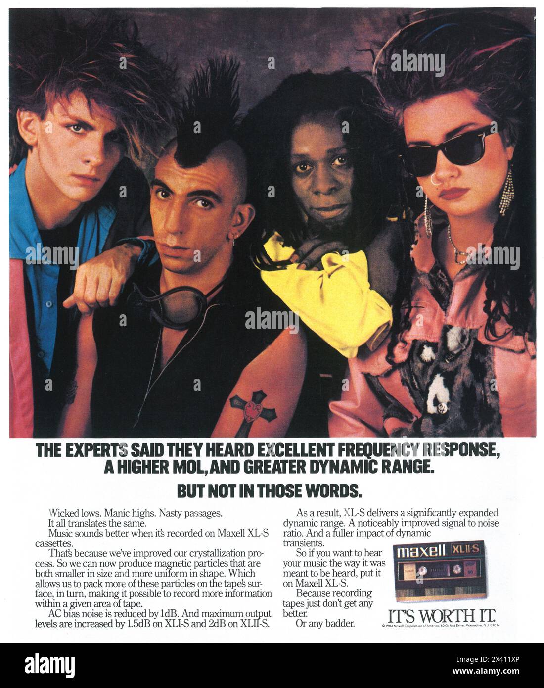 1984 Maxell Cassette Tapes Ad Stock Photo - Alamy