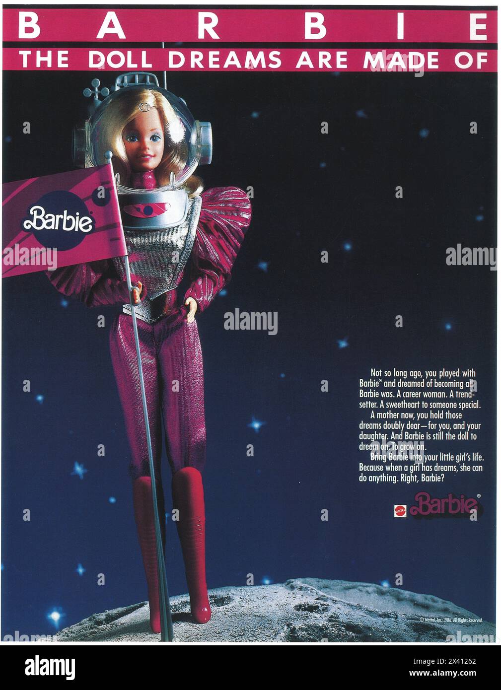 1986 Barbie Ad. The Doll Dreams Are Made Of Stock Photo - Alamy