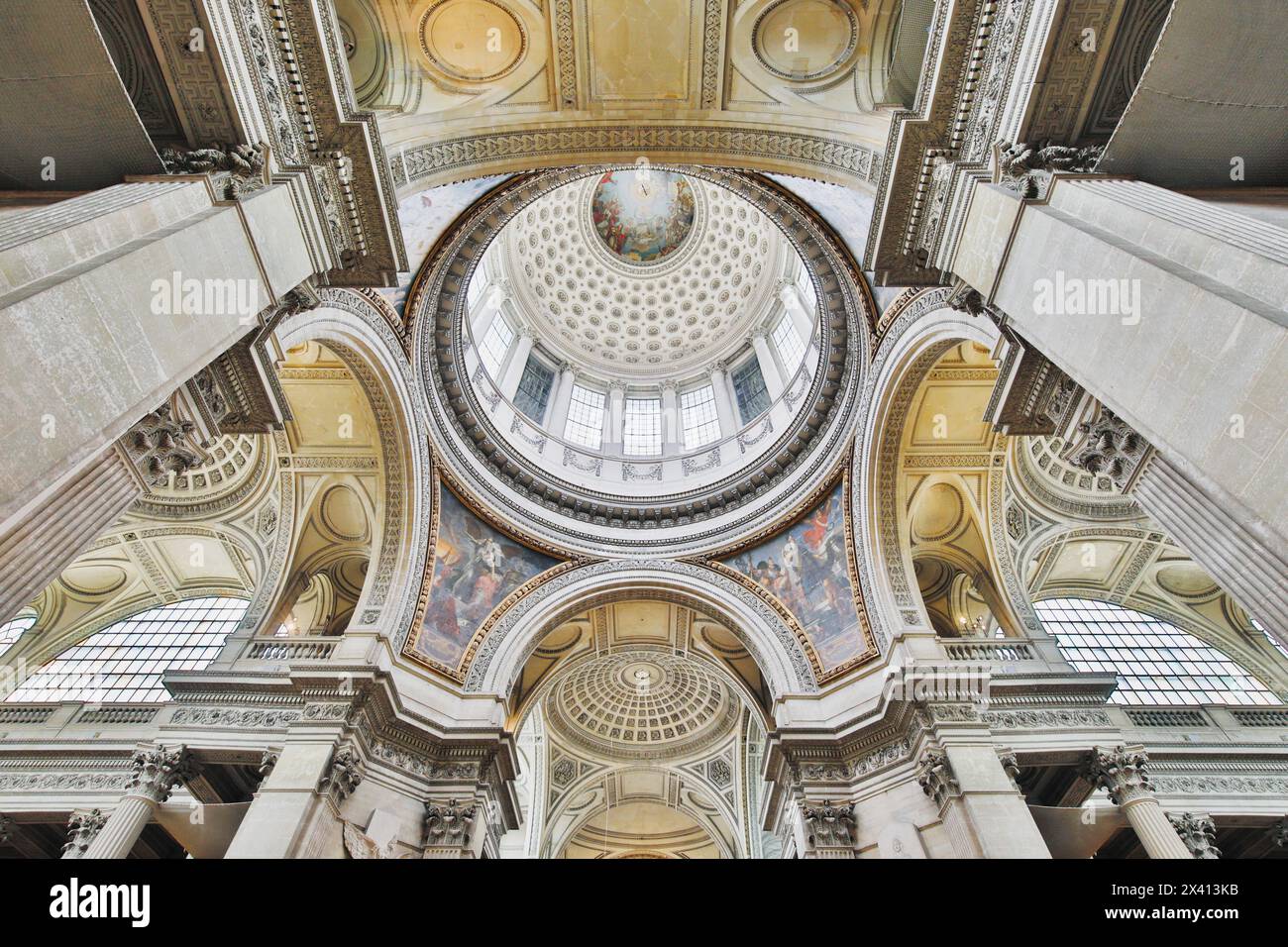France. Paris. 5th district. The Pantheon. Ceilings and dome Stock Photo - Alamy