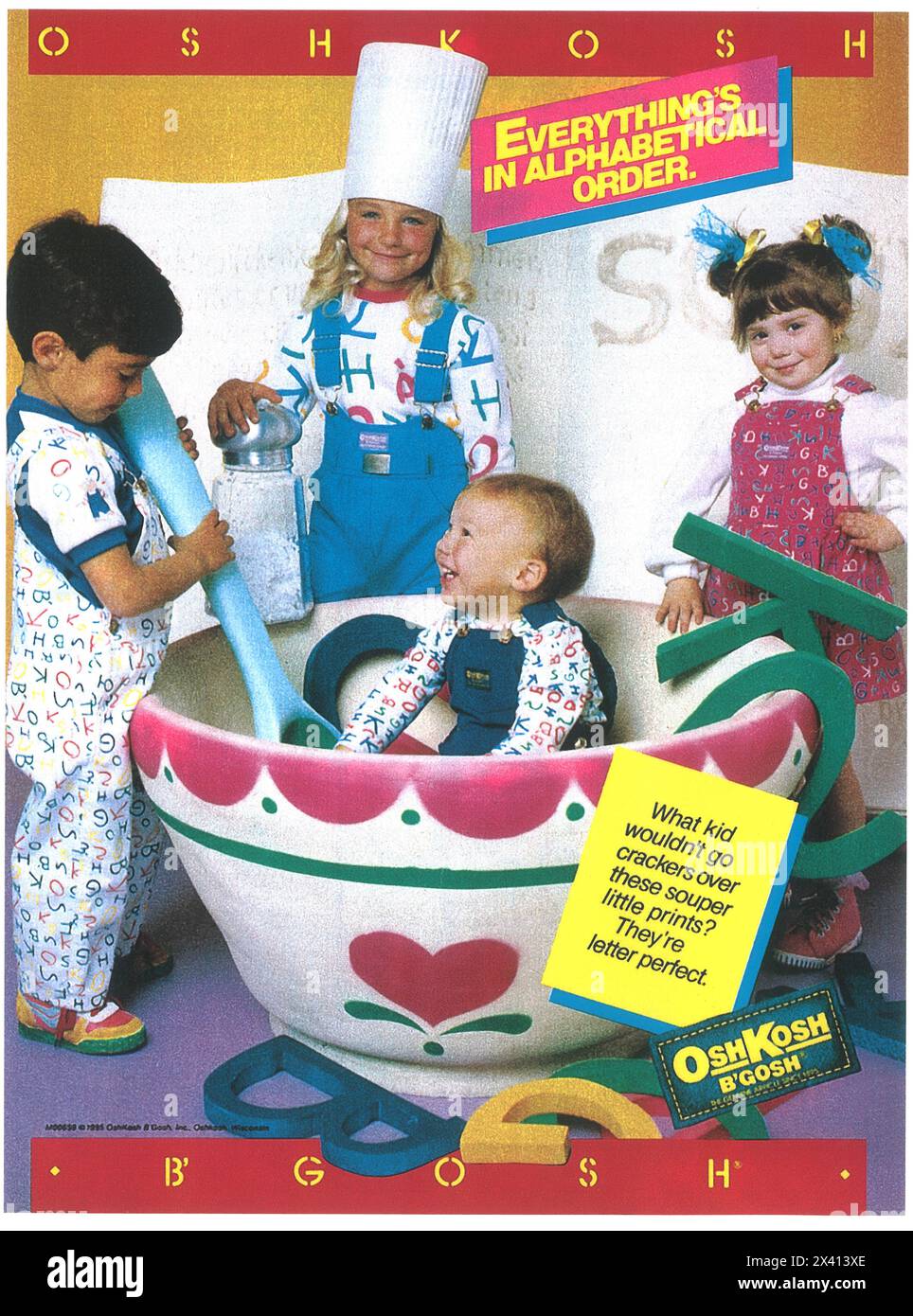 1985 Oshkosh B'Gosh Kids Overalls Ad Stock Photo - Alamy