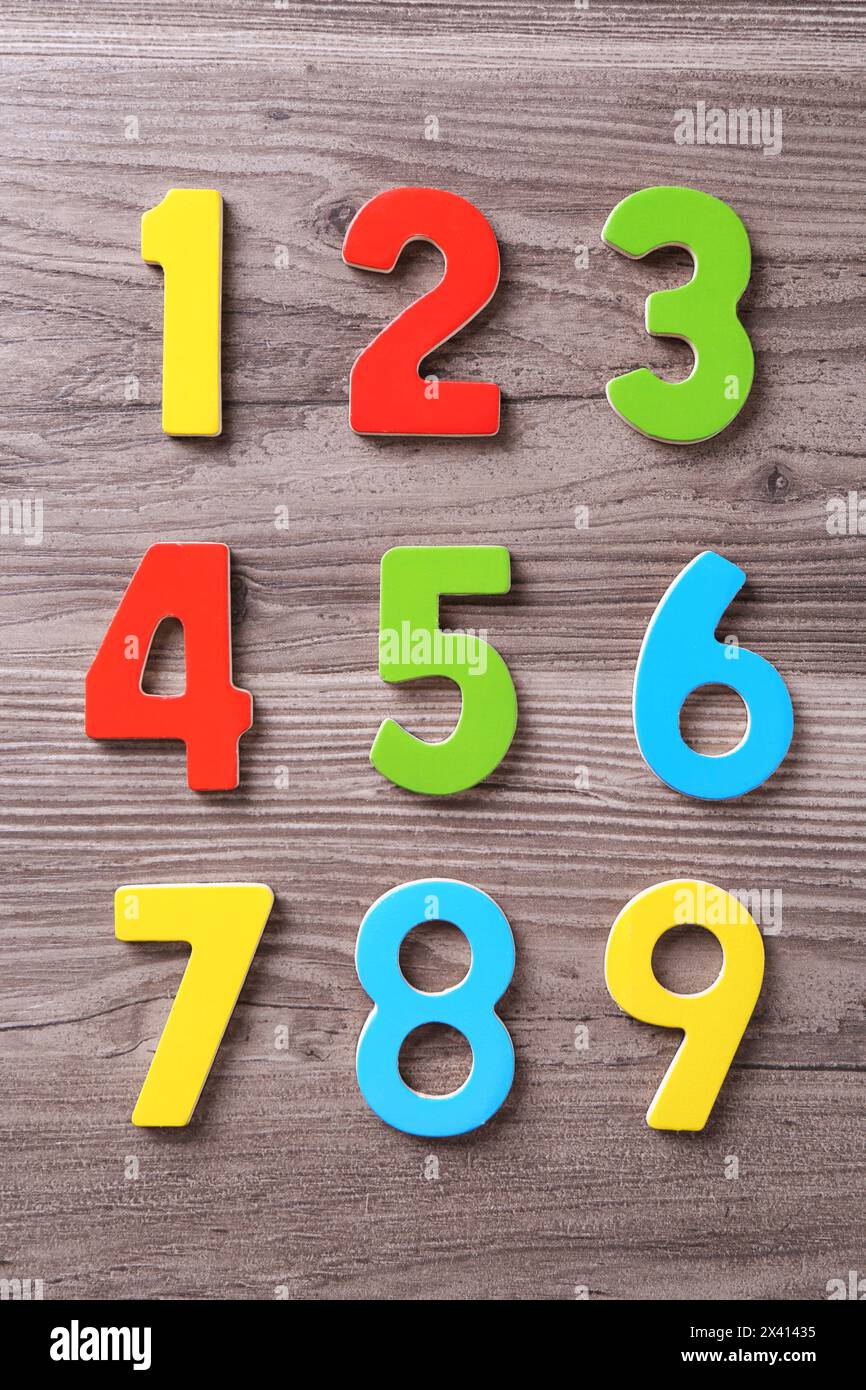 Many different wooden numbers hi-res stock photography and images - Alamy