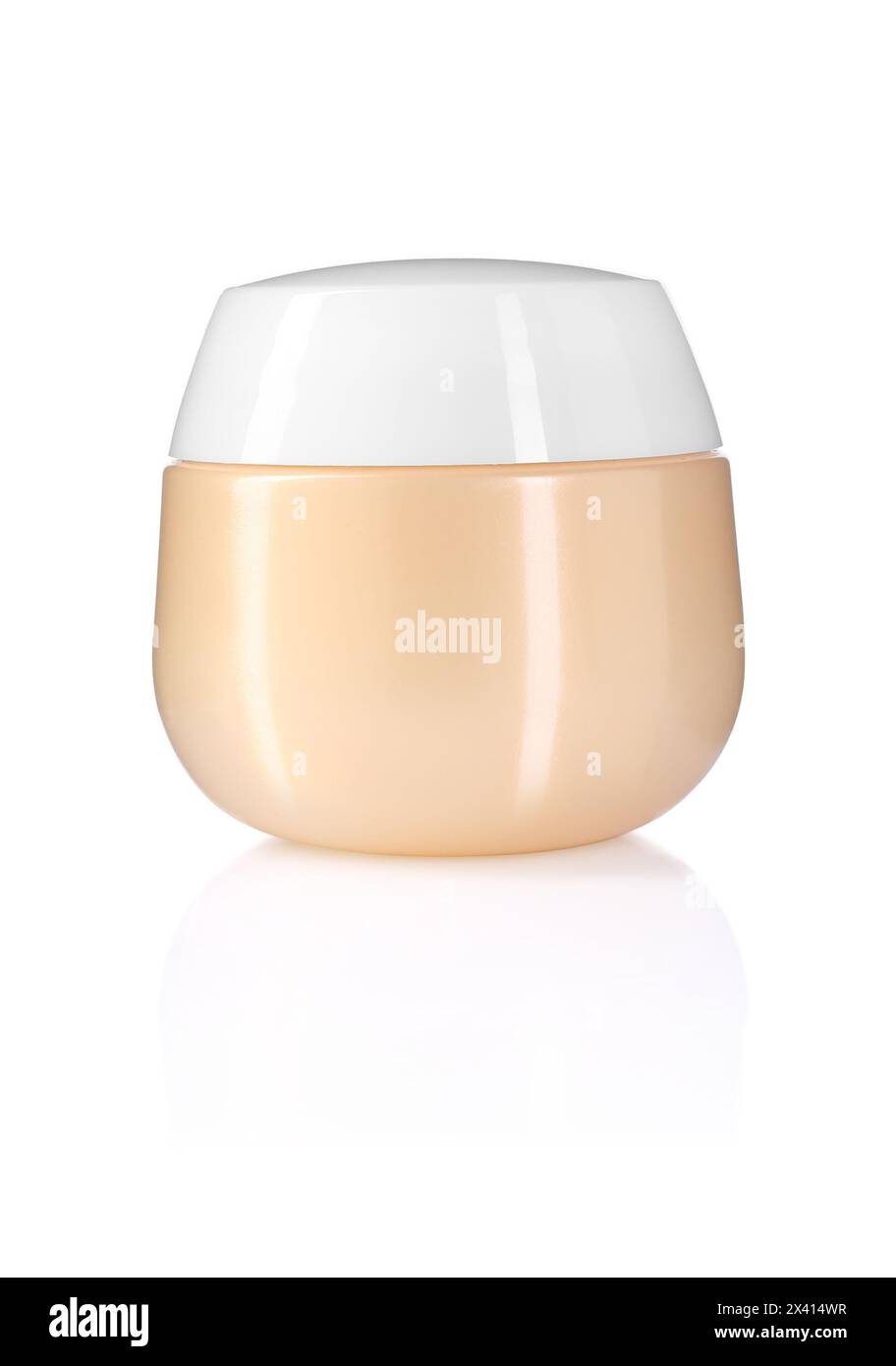 Jar of body care cream isolated on white Stock Photo - Alamy