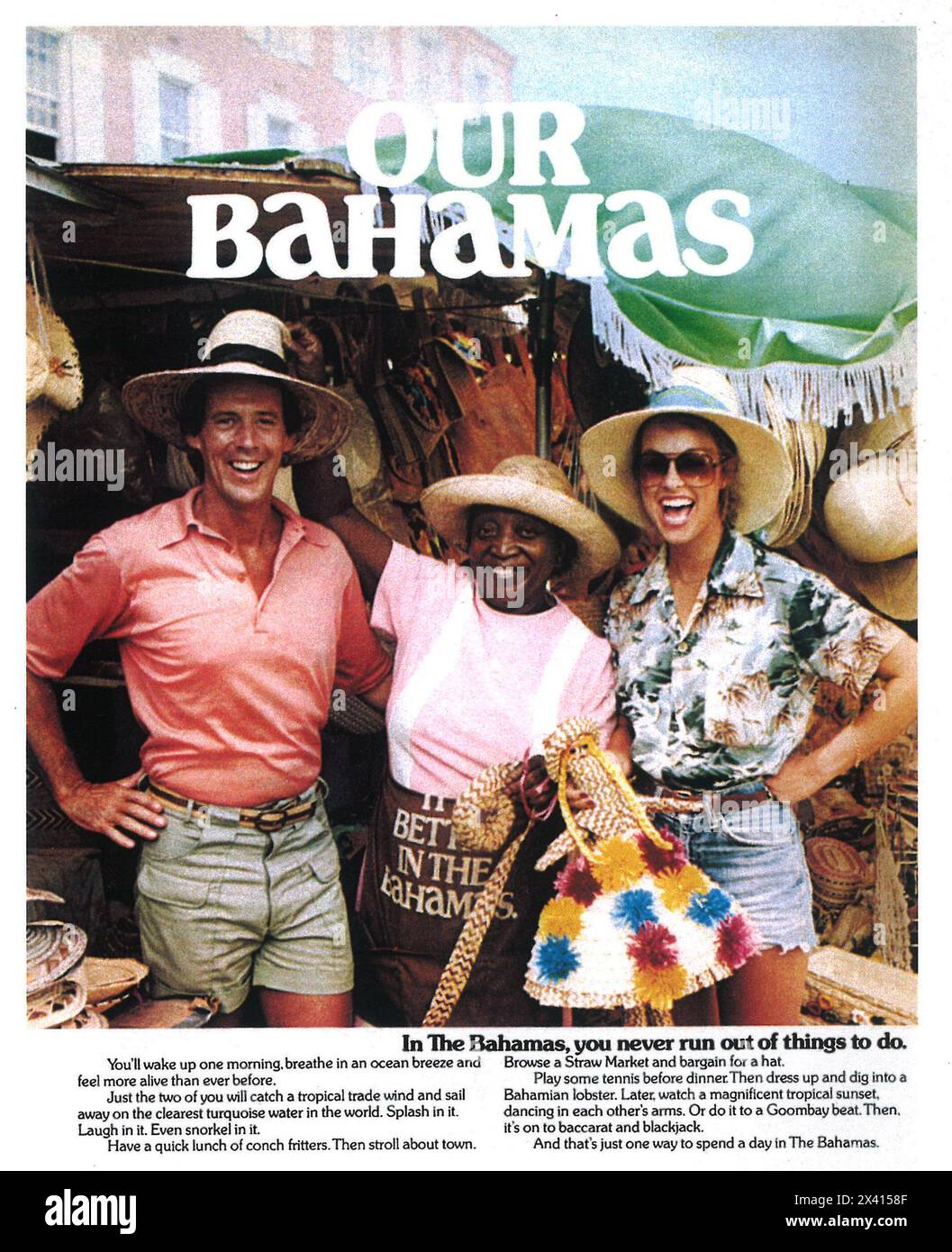 1981 The Bahamas tourism ad Stock Photo - Alamy