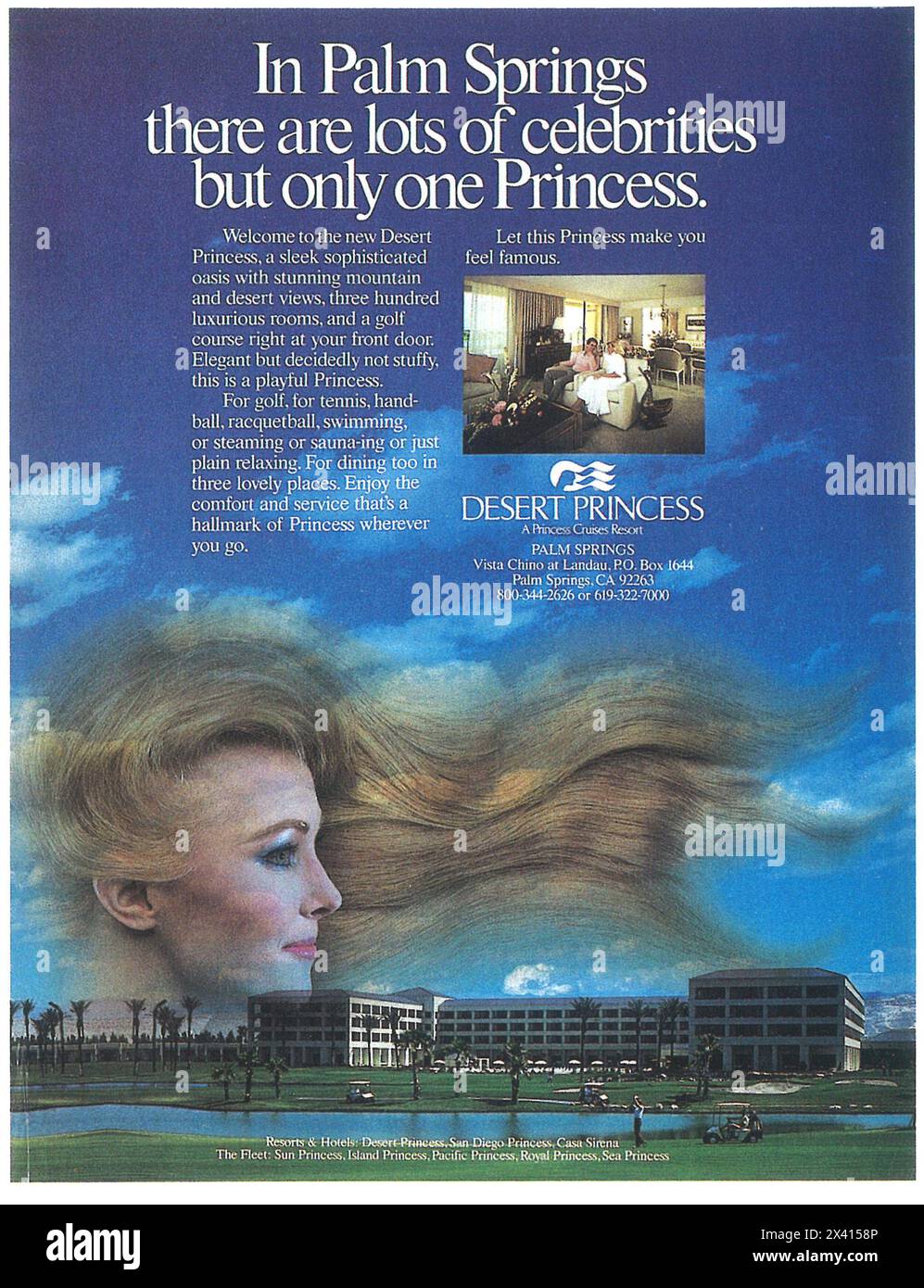 1988 Desert Princess Resort Palm Springs California ad Stock Photo - Alamy