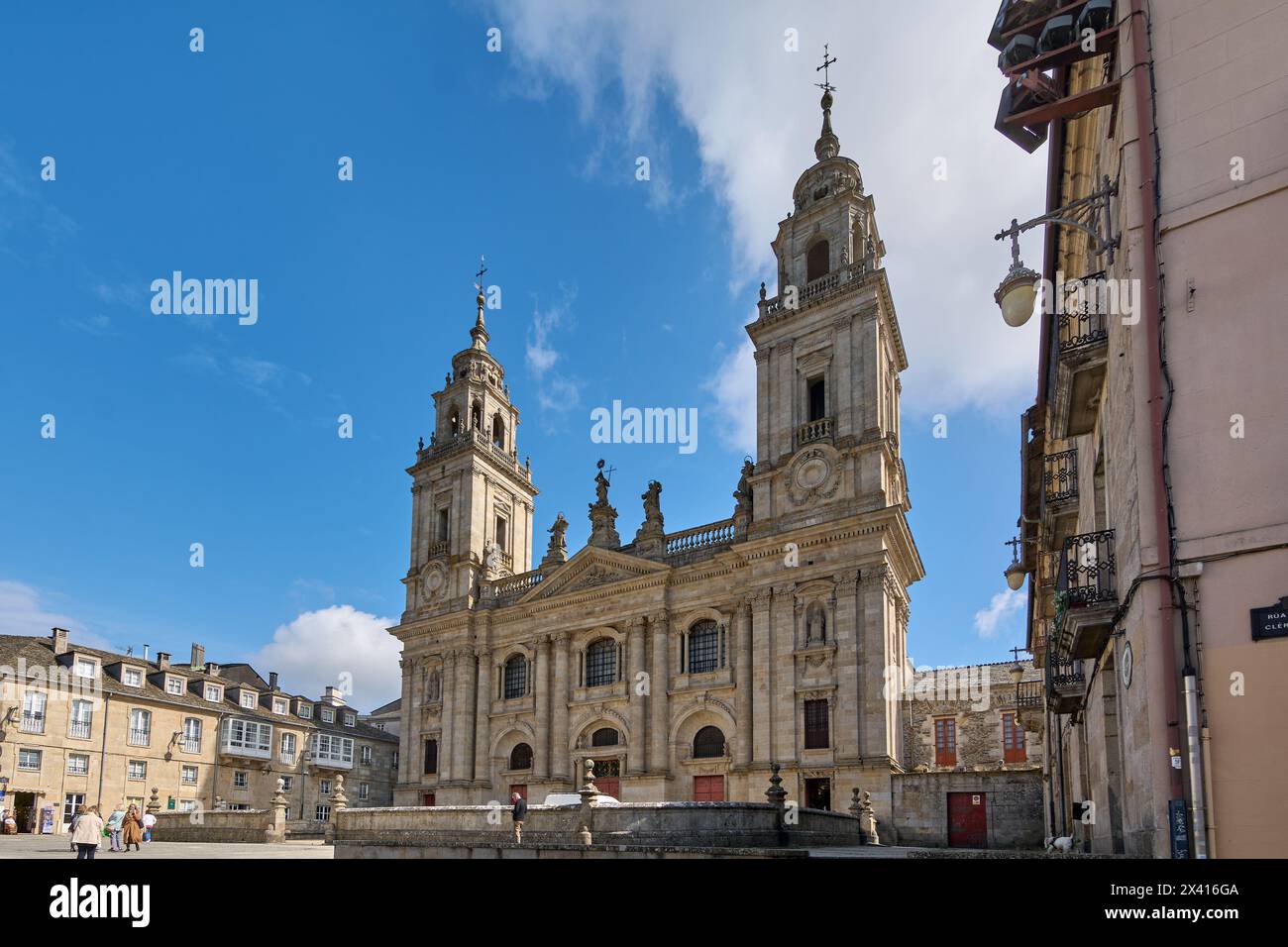 Lugo, Spain - April 29, 2024: An impressive view of a historic ...