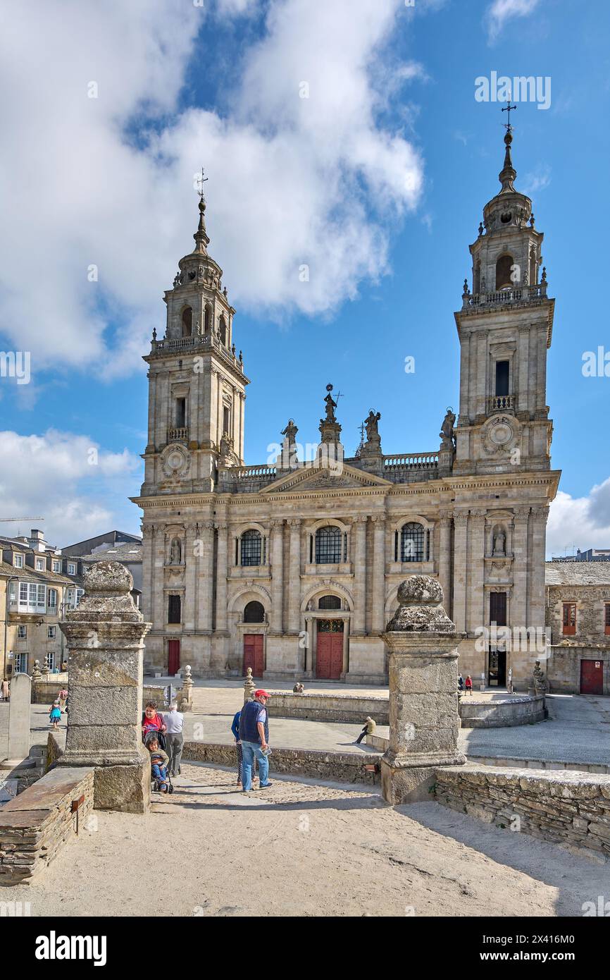 Lugo, Spain - April 29, 2024: The delicate amalgam of styles in the ...
