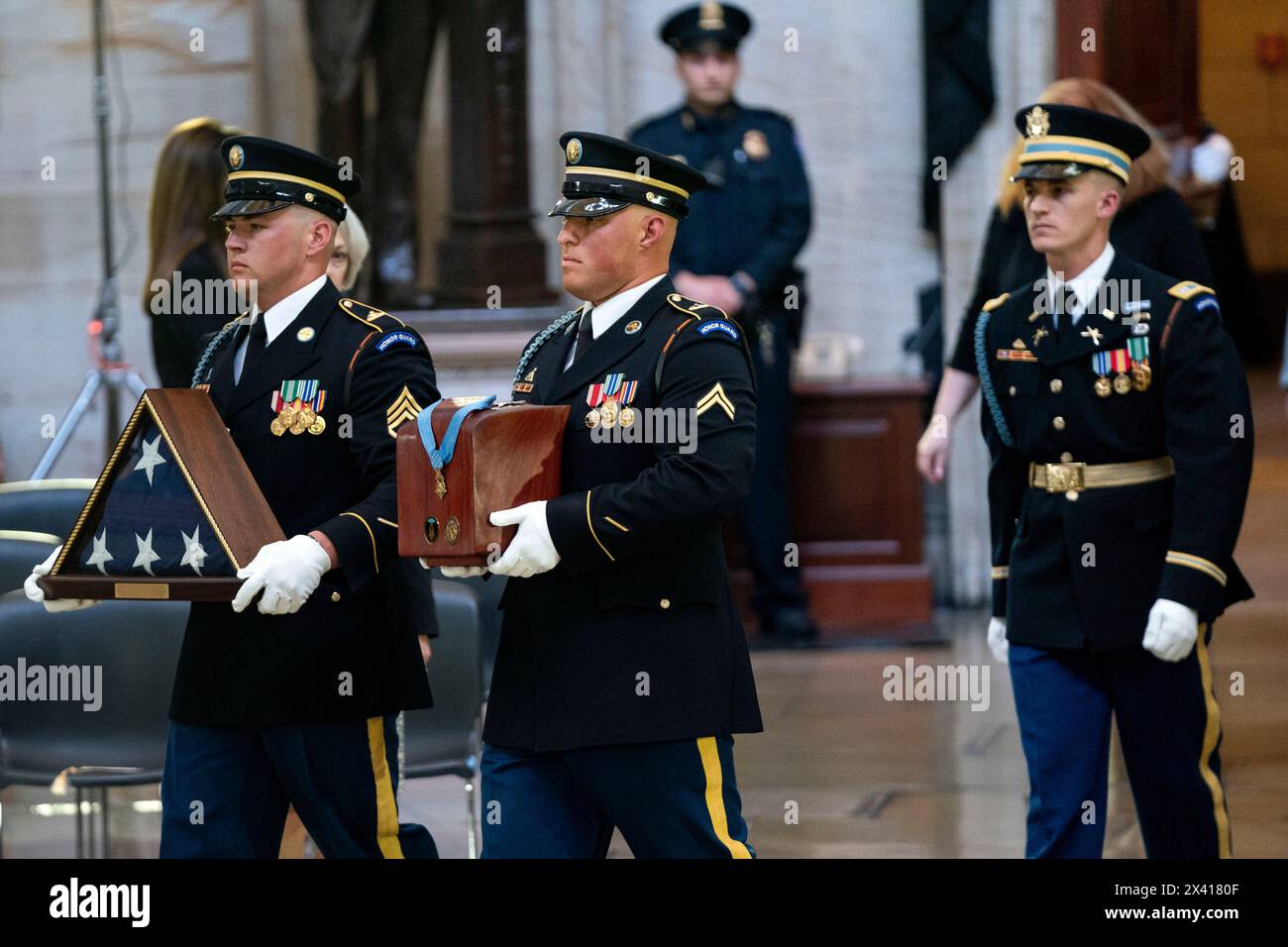 Washington, United States. 29th Apr, 2024. A military carry team ...