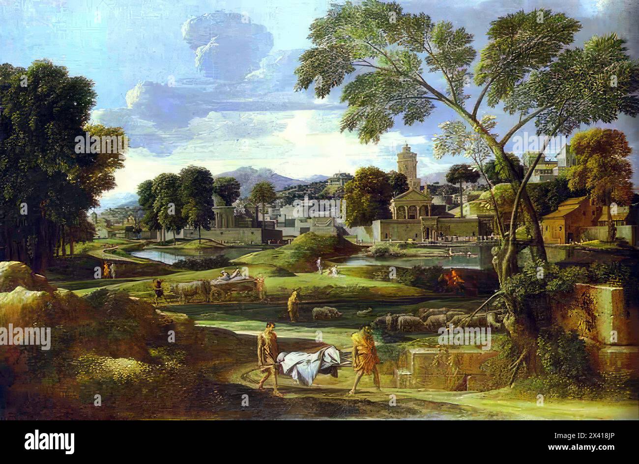 The Funeral of Phocion is a 1648 landscape painting, also known as The ...