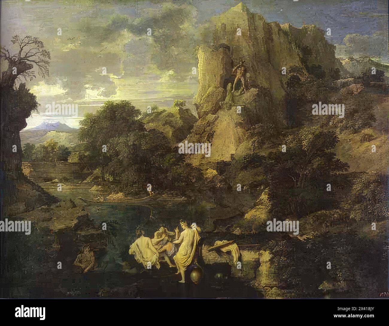 Nicolas Poussin - Landscape with Hercules and Cacus Stock Photo - Alamy