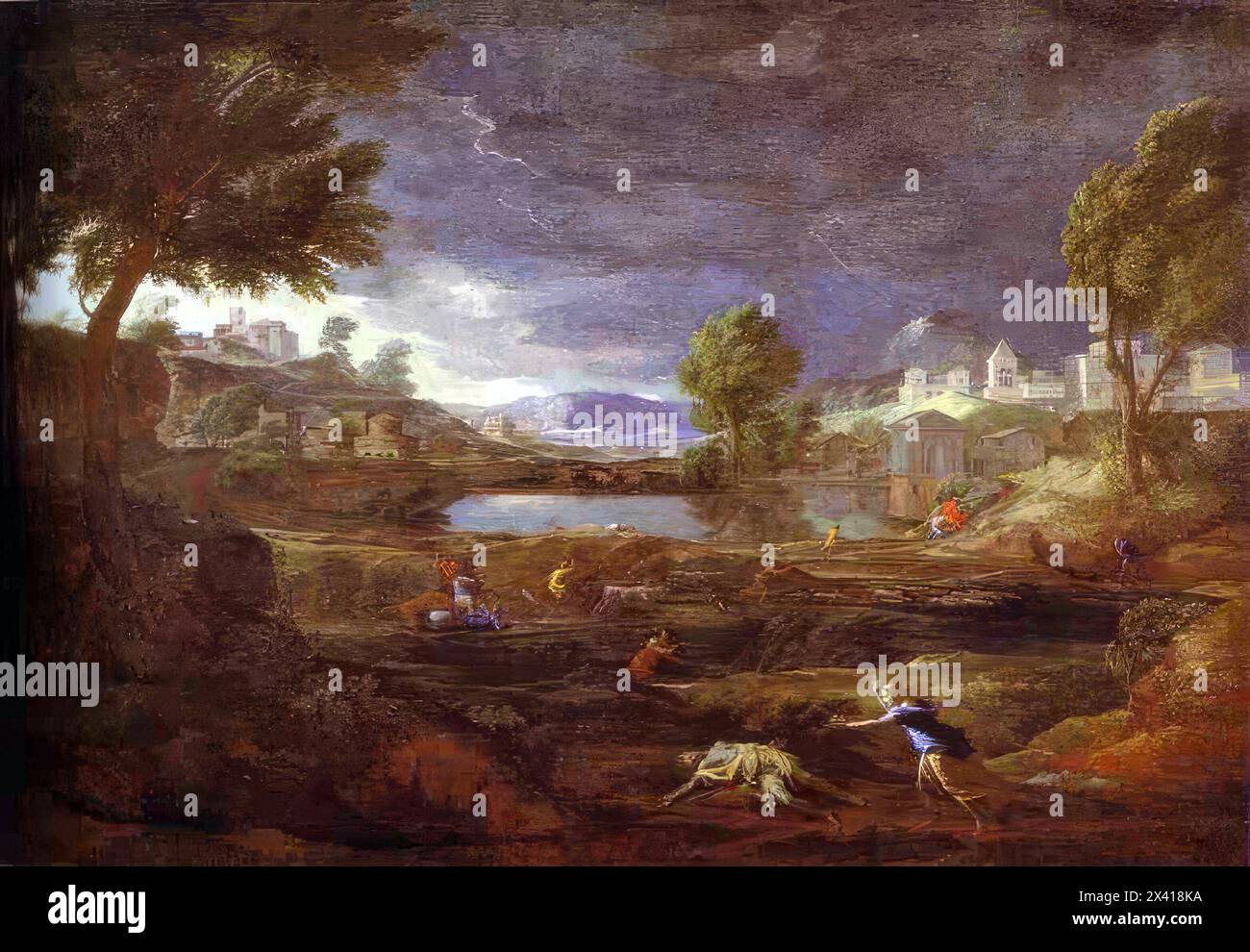 Nicolas Poussin - Landscape with Pyram and Thisbe Stock Photo - Alamy