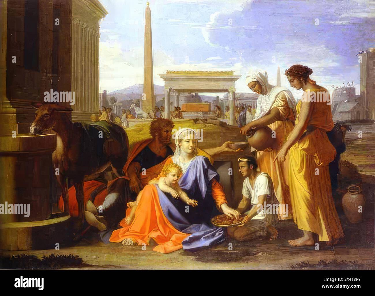 Nicolas Poussin - Rest on the Flight to Egypt Stock Photo - Alamy