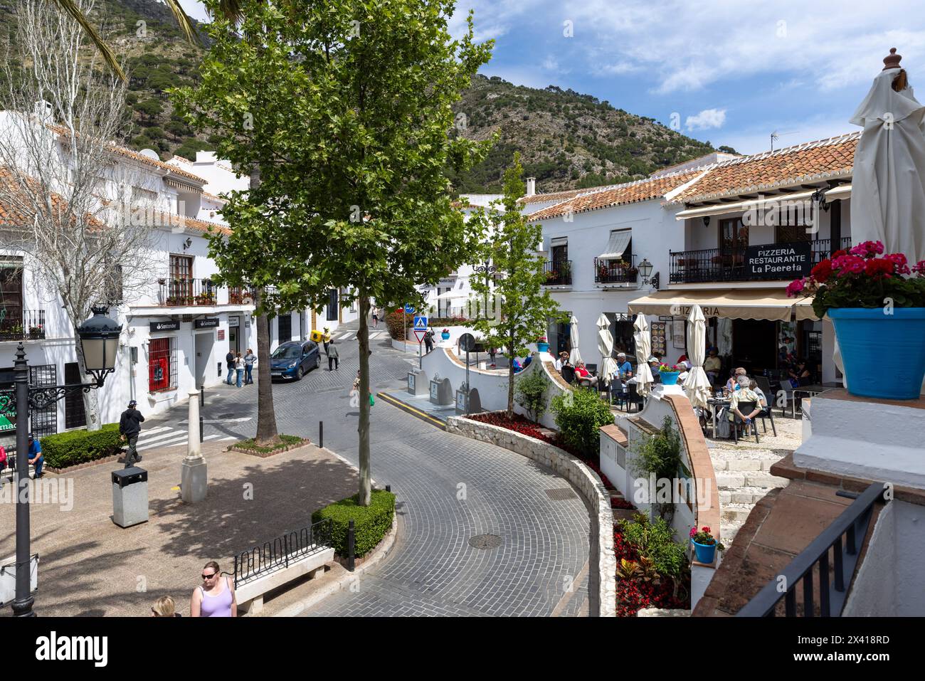 Traditional Spanish building in village of Mijas in Costa del Sol Stock Photo - Alamy