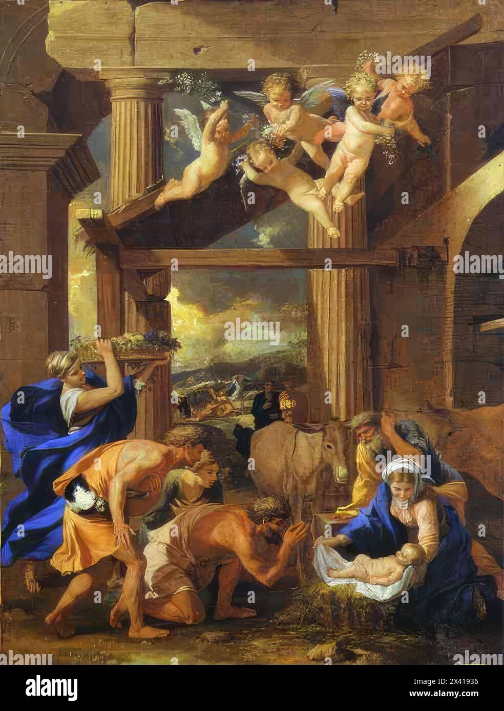 Nicolas Poussin. Adoration of the Shepherds. 1633 Stock Photo - Alamy
