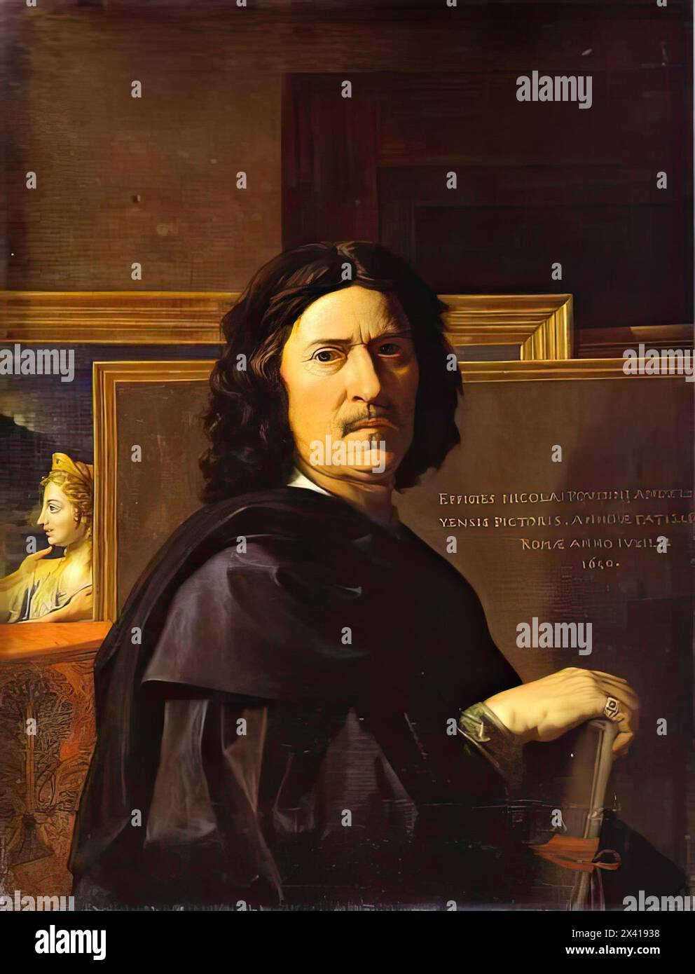 Nicolas Poussin. Self-Portrait. 1650 Stock Photo - Alamy