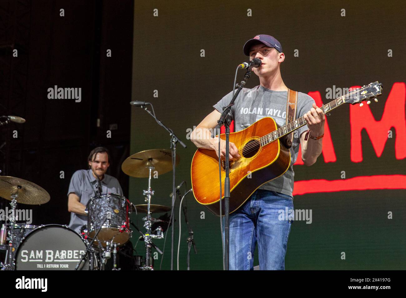 Indio, USA. 28th Apr, 2024. Musician Sam Barber during the Stagecoach ...