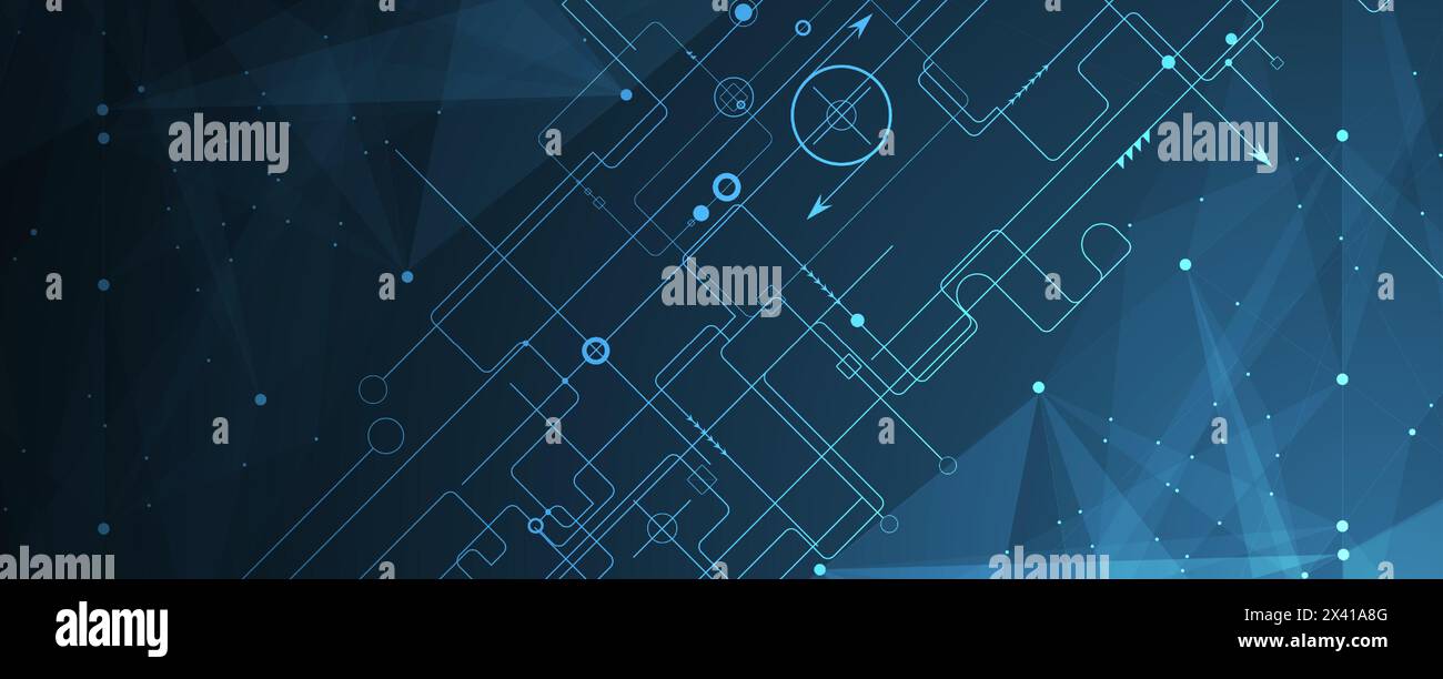 Technology innovation background, idea of global business solution ...