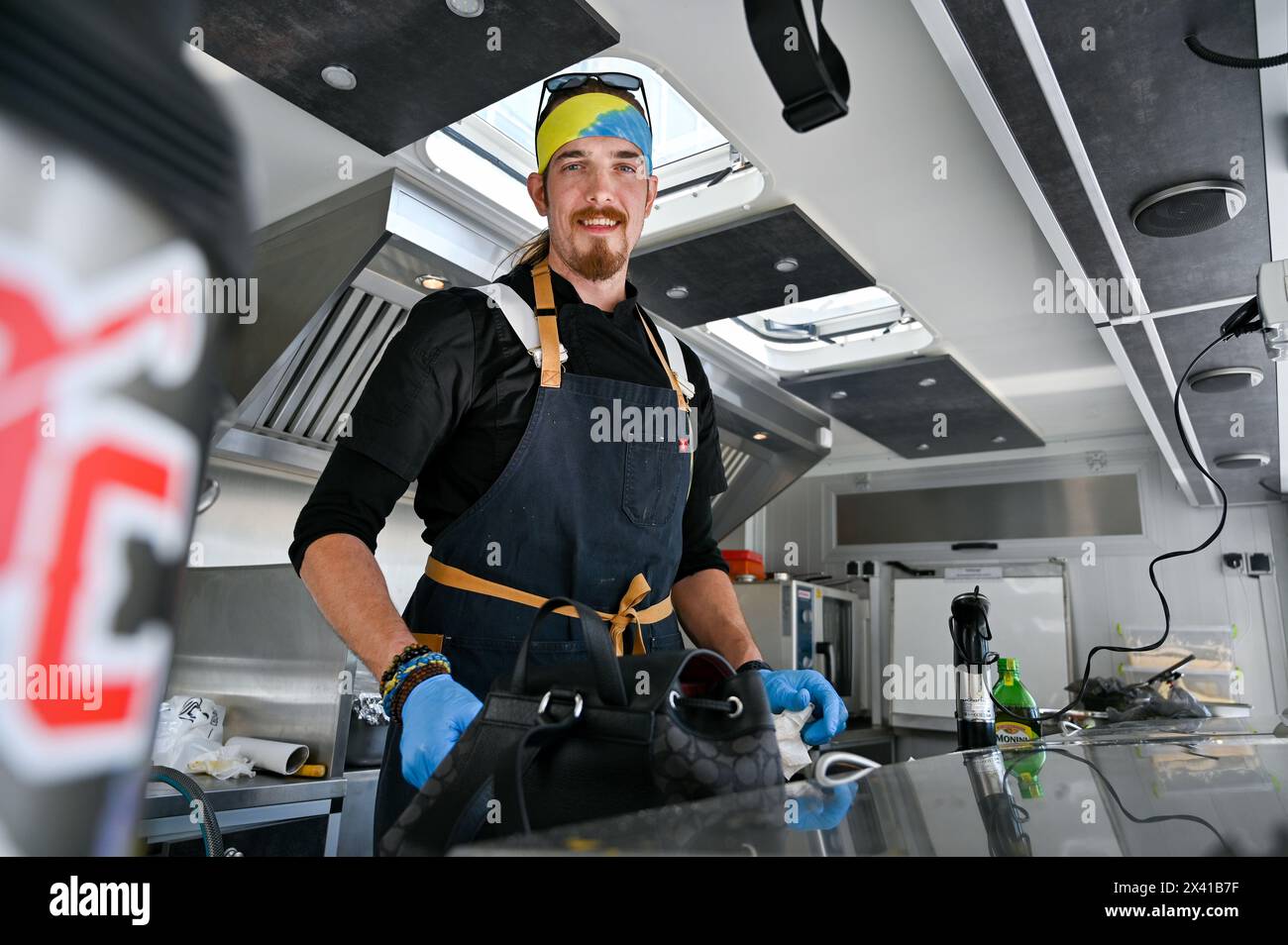 Non Exclusive: LVIV, UKRAINE - APRIL 26, 2024 - Noah Sims, a contestant ...