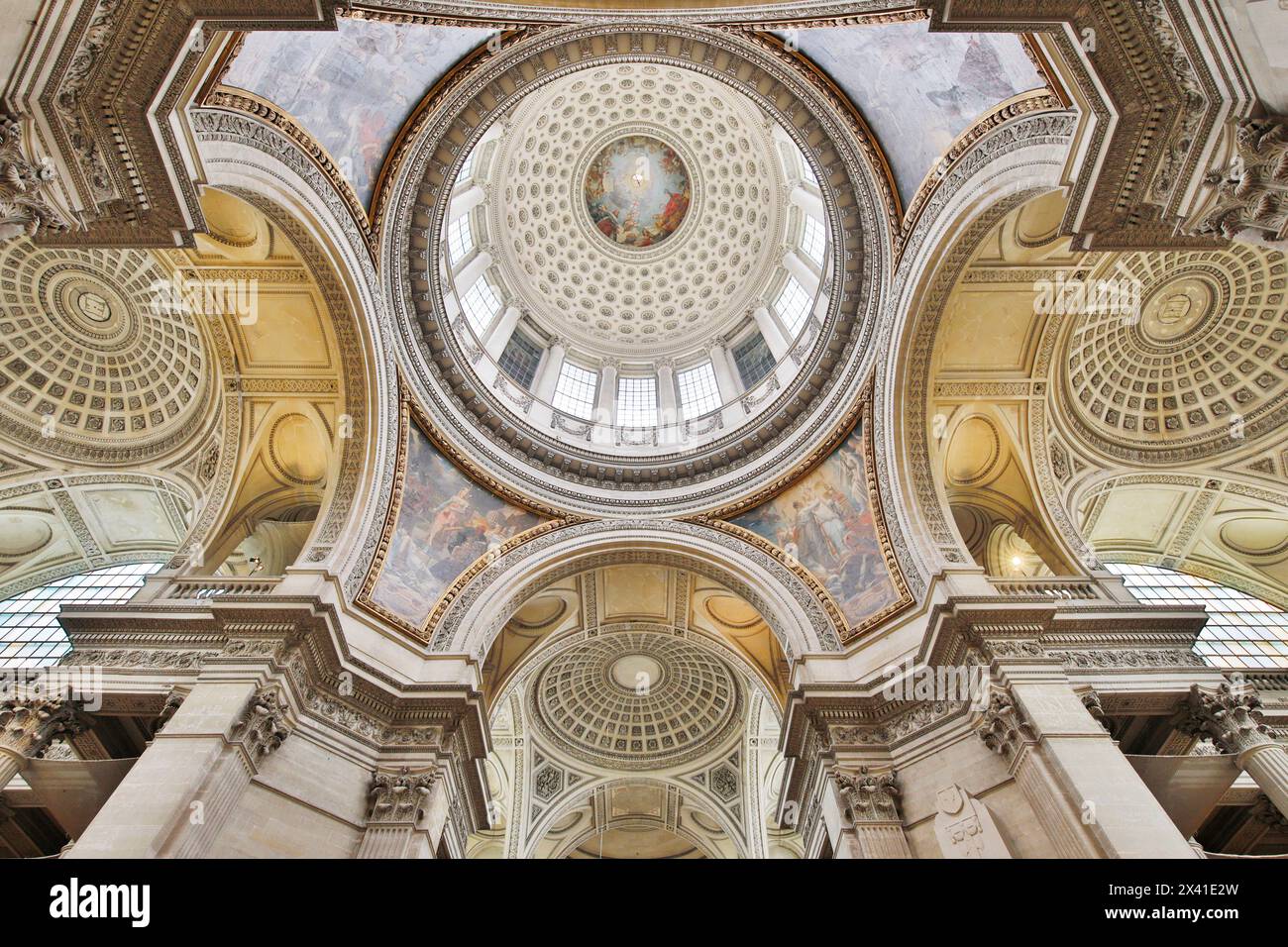 France. Paris. 5th district. The Pantheon. Ceilings and dome Stock Photo - Alamy