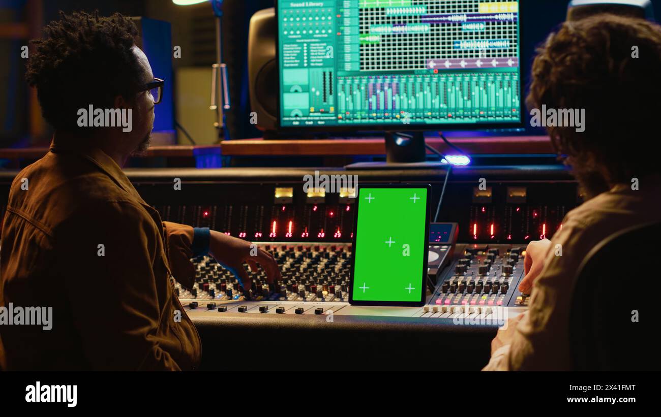 Team producer artist tablet hi-res stock photography and images - Alamy