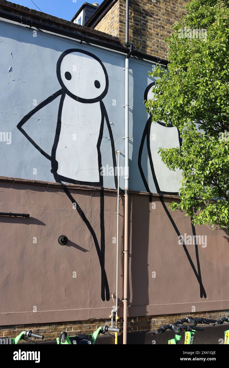 Stik street art in Dulwich Stock Photo - Alamy