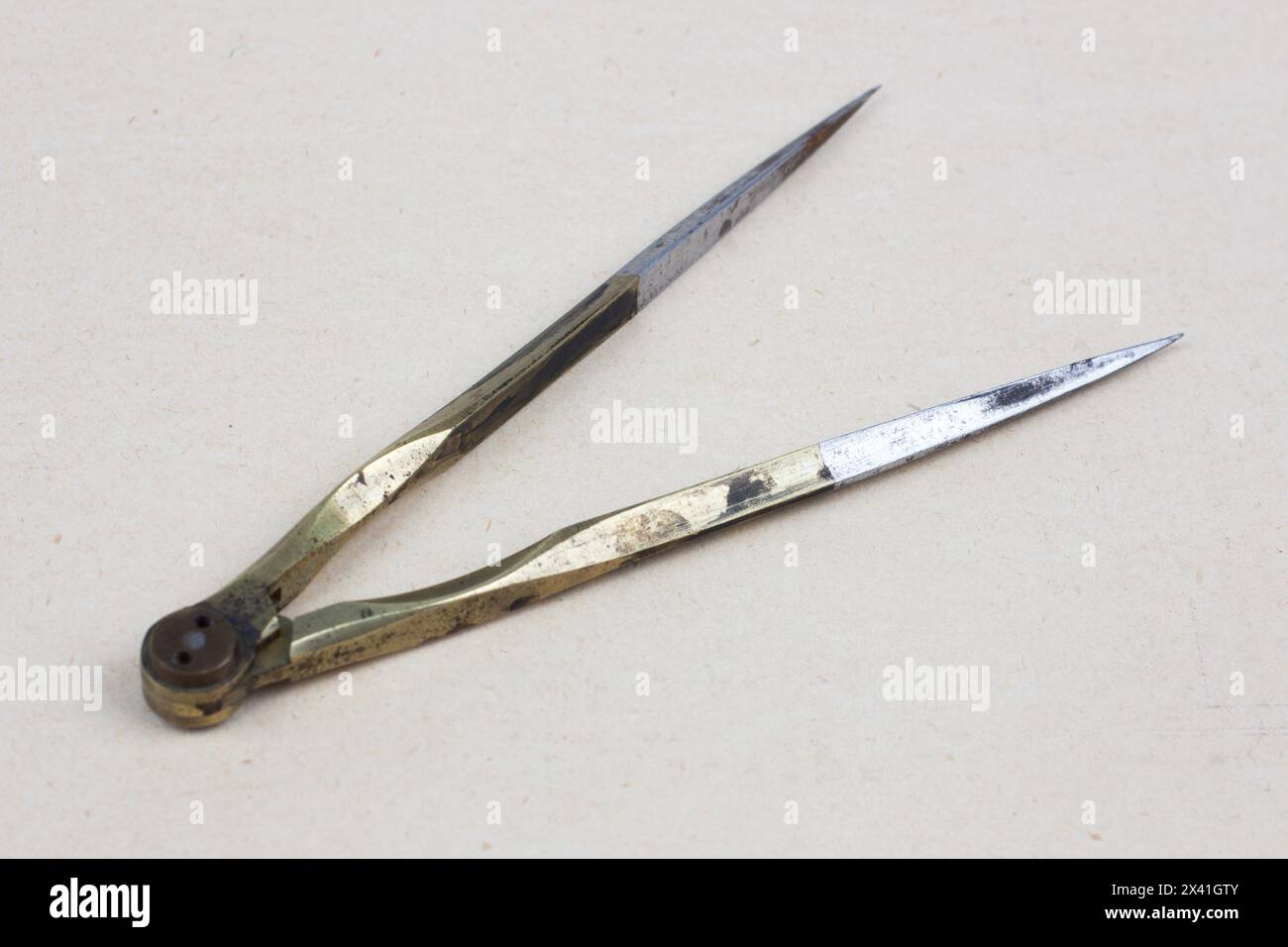 vintage bronze dividers calipers nautical navigation chart tool on ...