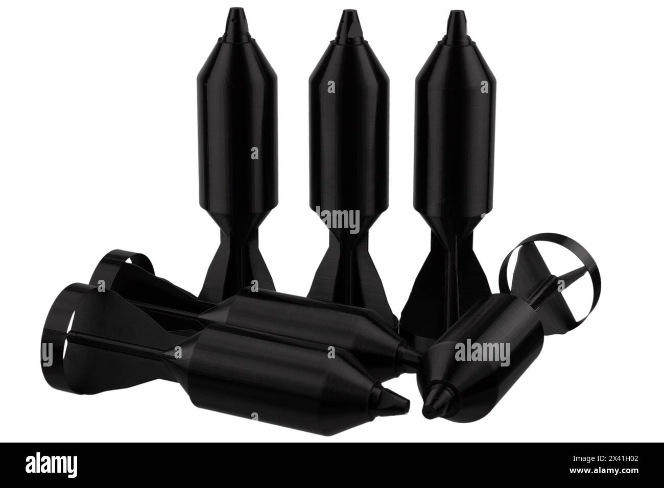 3d printed bomb for small combat drone isolated on white background ...