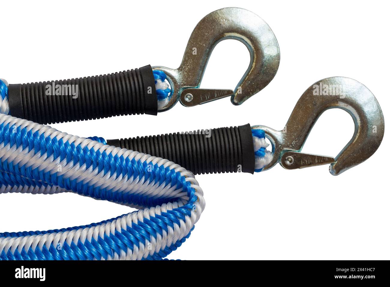 elastic tow rope for towing a car vehicle set on white background ...