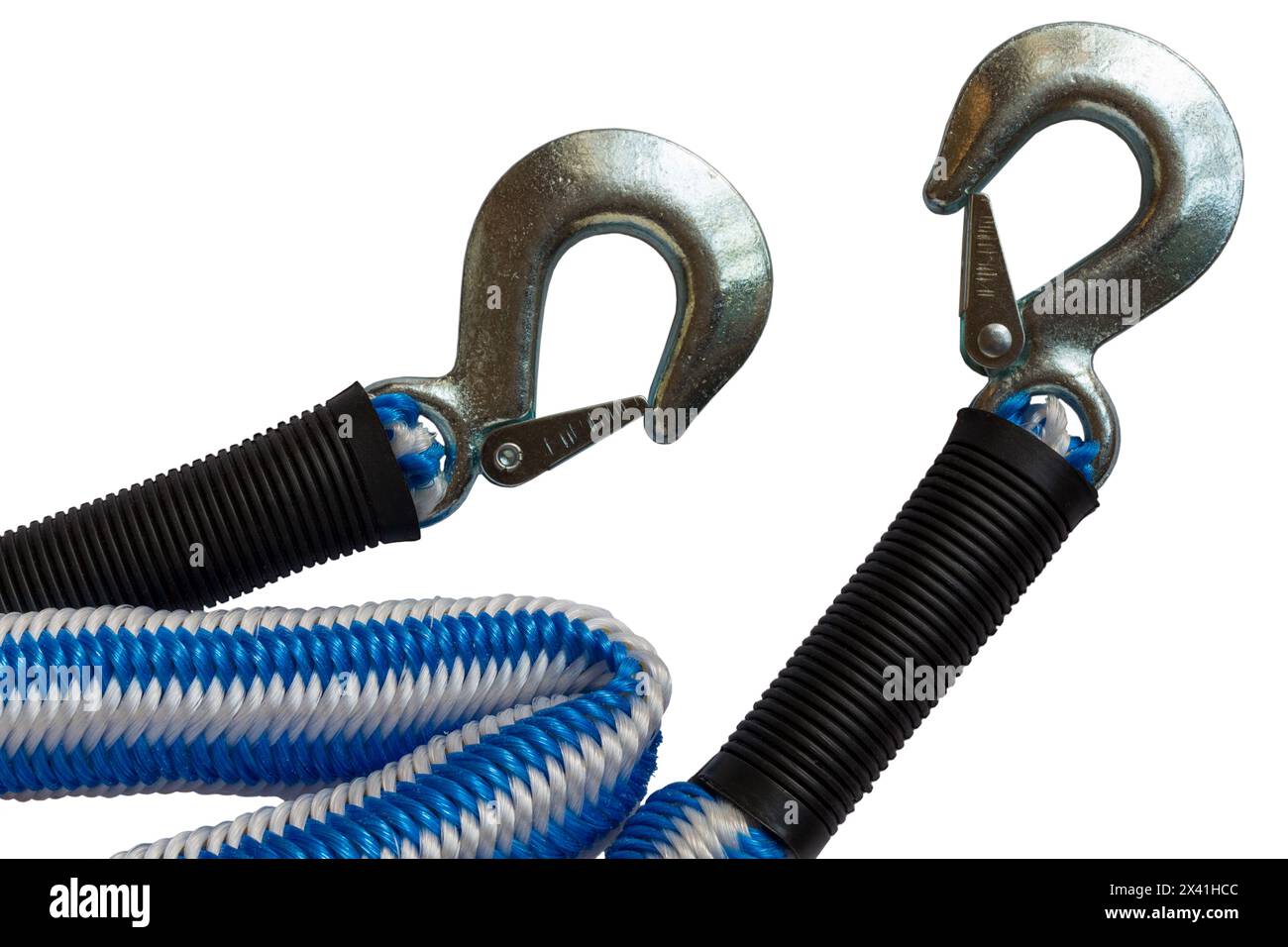 elastic tow rope for towing a car vehicle set on white background ...