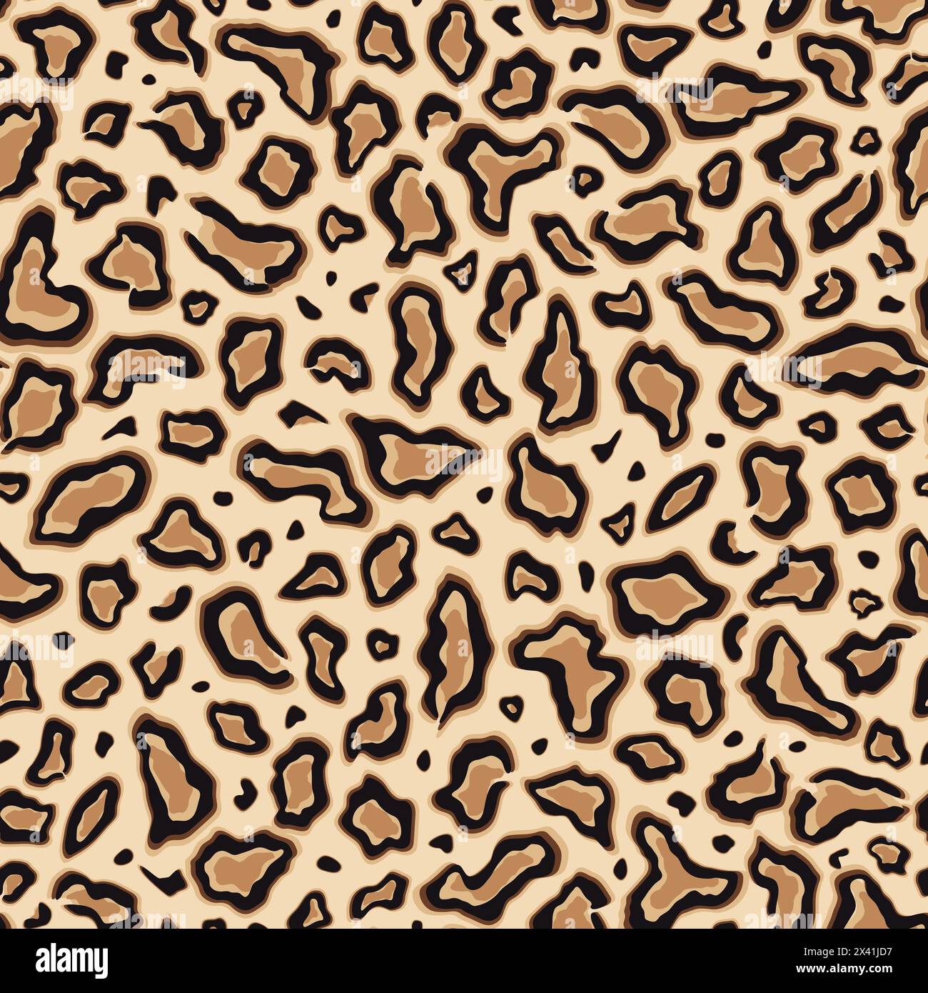 Leopard print. Seamless pattern. Repeating animal spot. Brown graphic ...