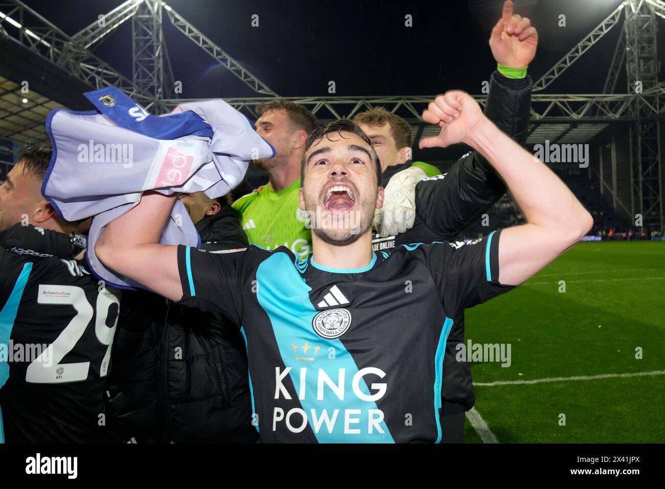 Harry Winks of Leicester City celebrates after the Sky Bet Championship ...