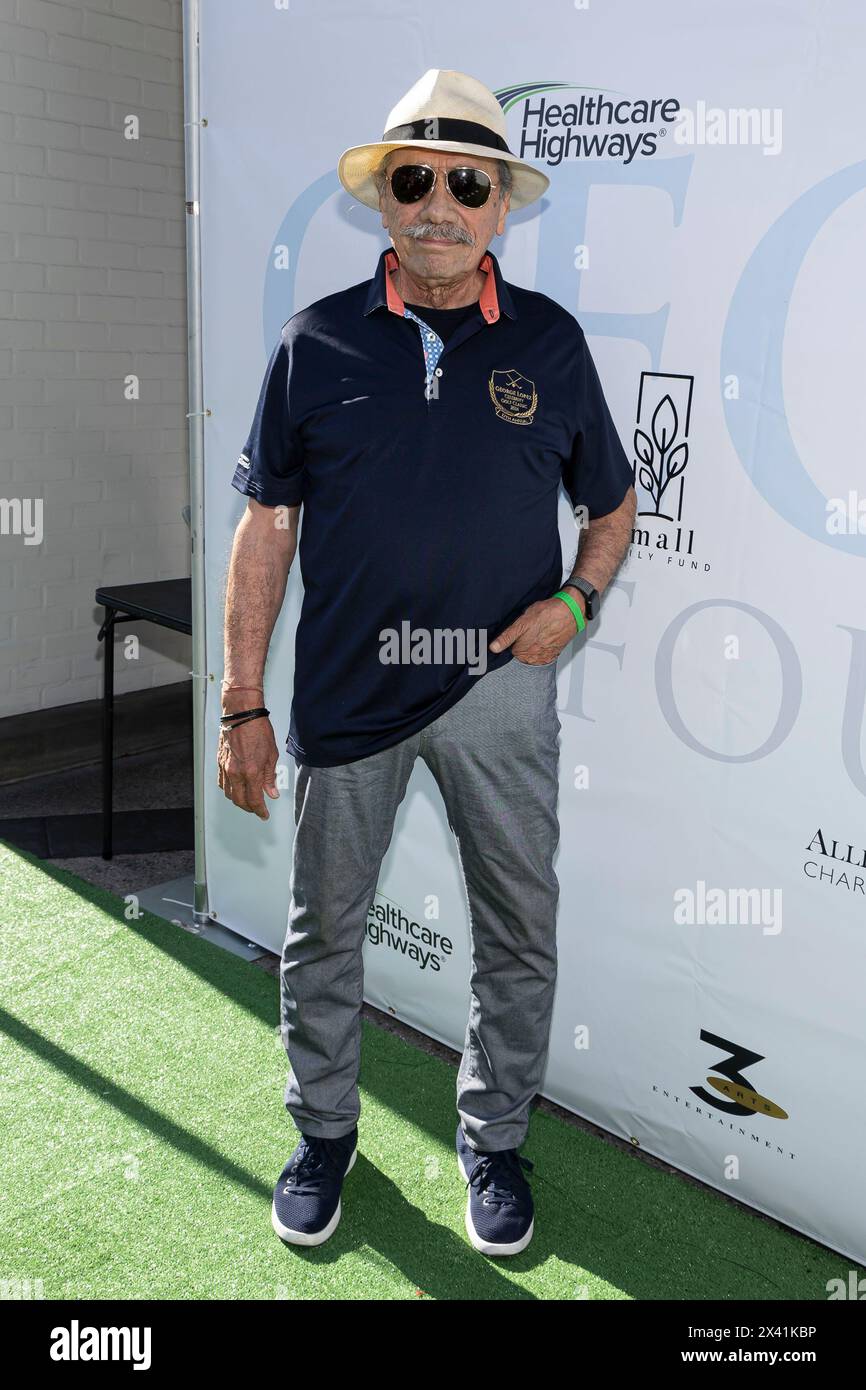 Edward James Olmos attends the green carpet arrivals of The George ...