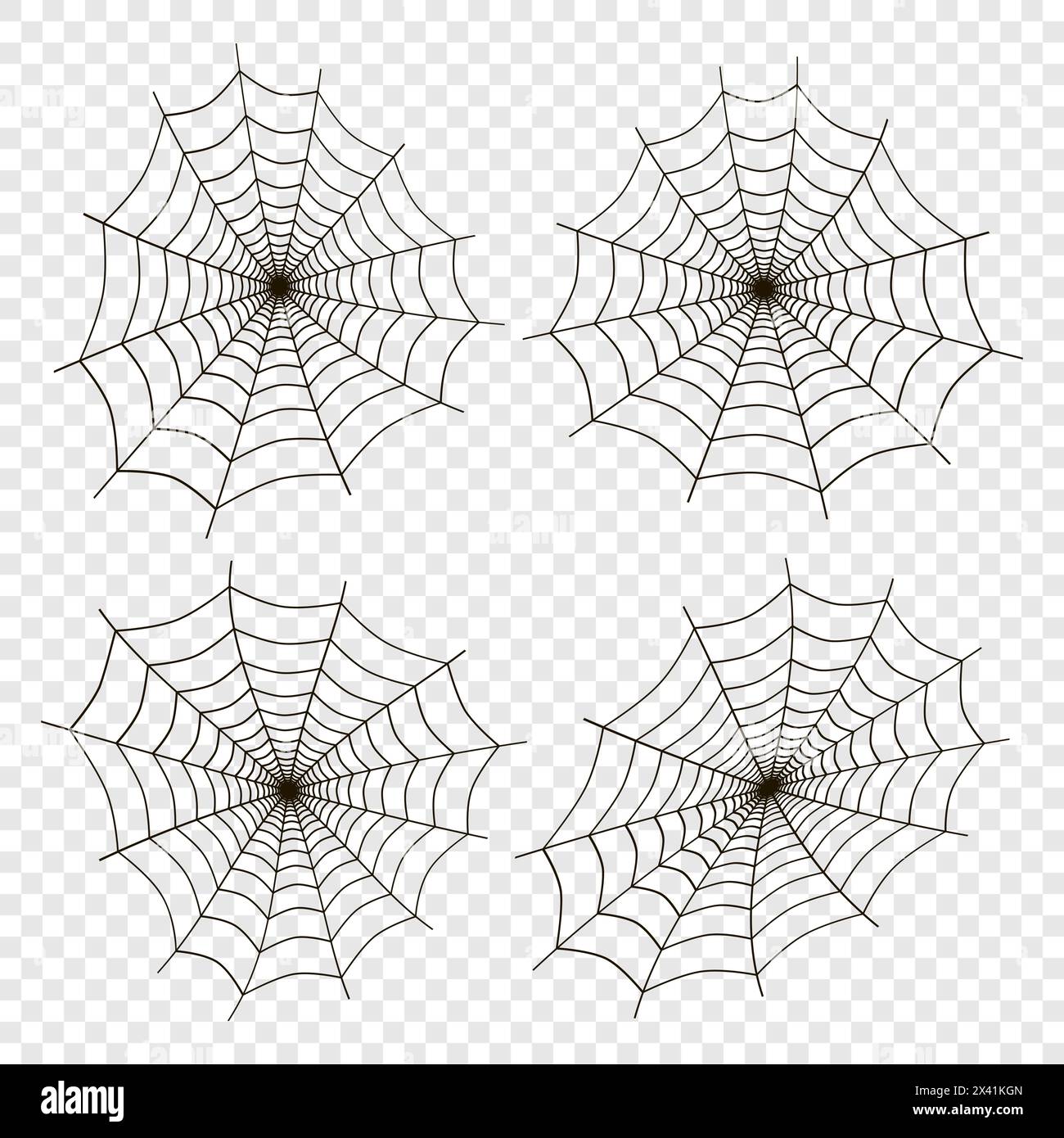Spiders web silhouette black Stock Vector Images - Alamy