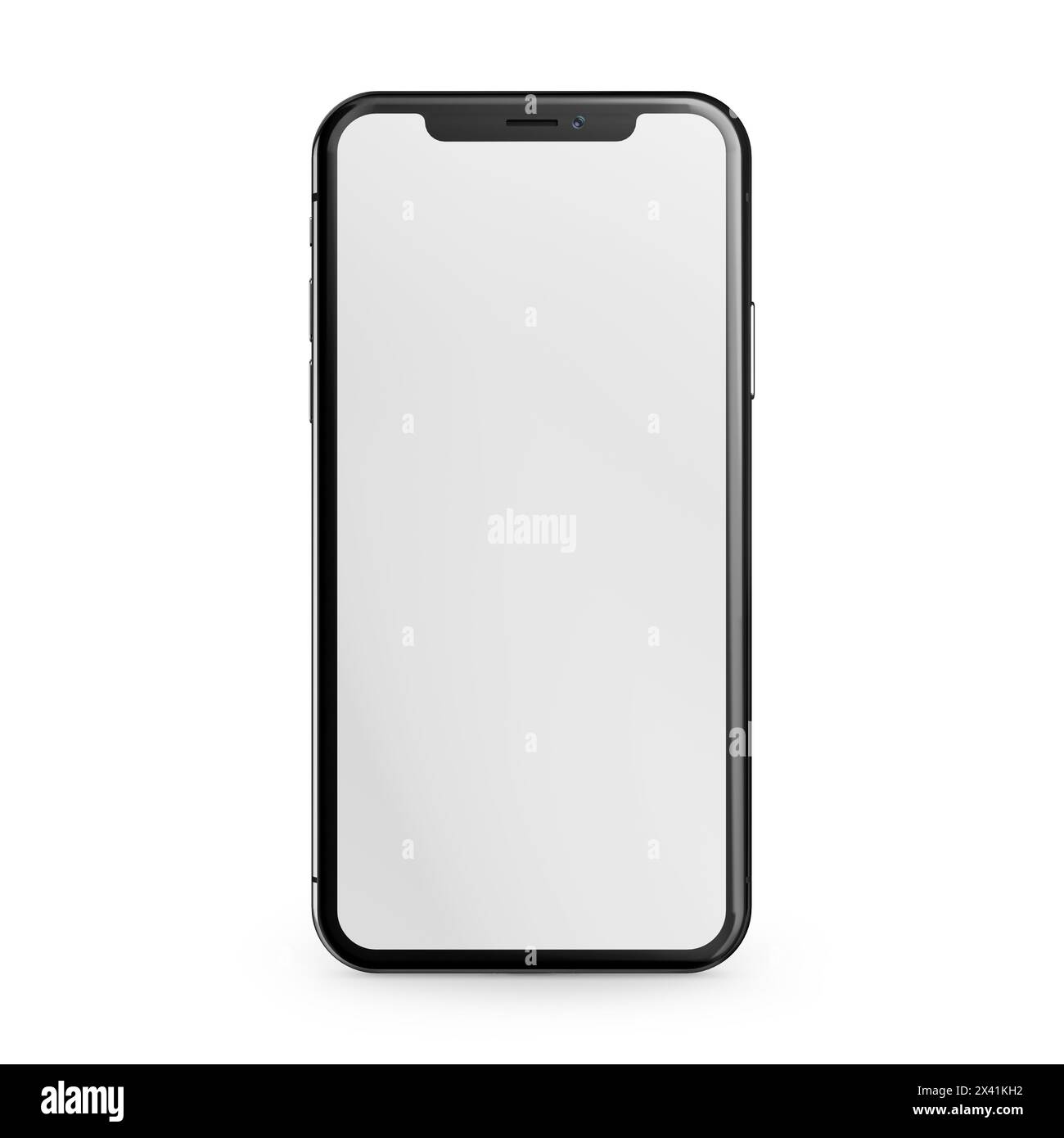 Mobile phone mockup 3D Rendering on white background Stock Photo - Alamy