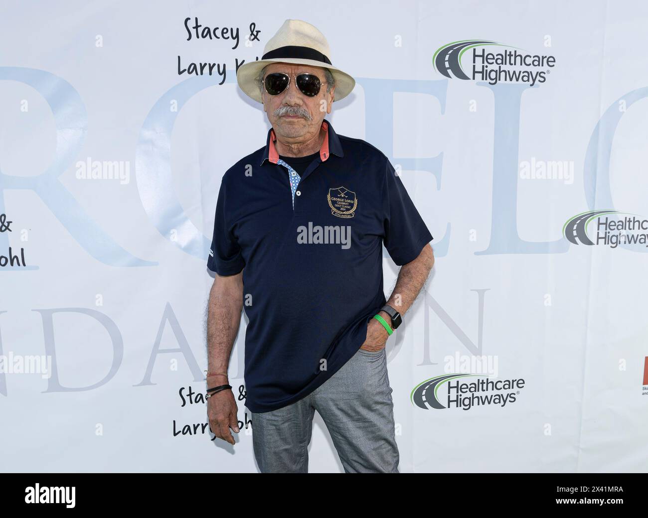 Edward James Olmos attends the green carpet arrivals of The George ...