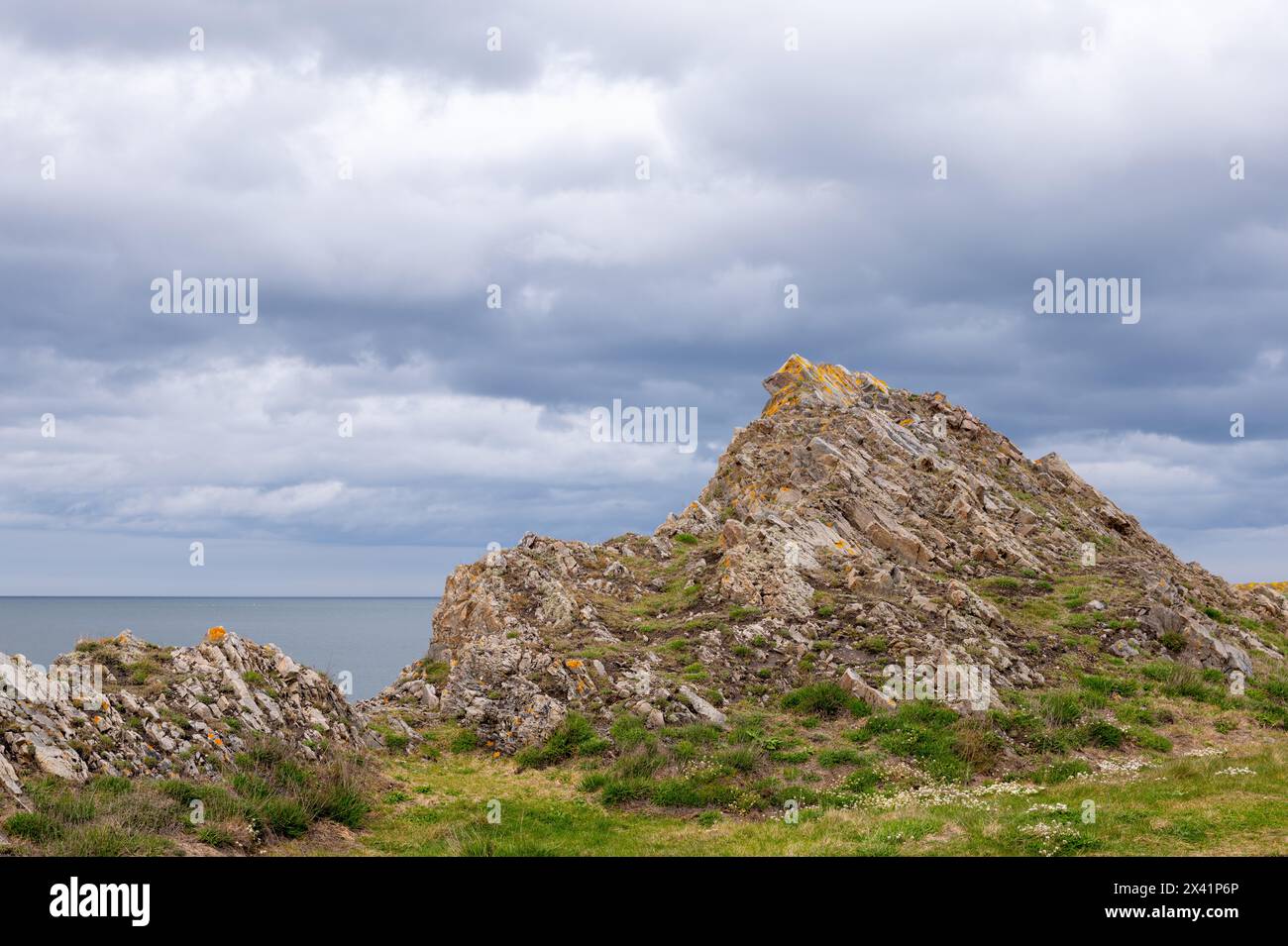 29 April 2024. Portessie,Moray,Scotland. This is the coastal rocks at ...