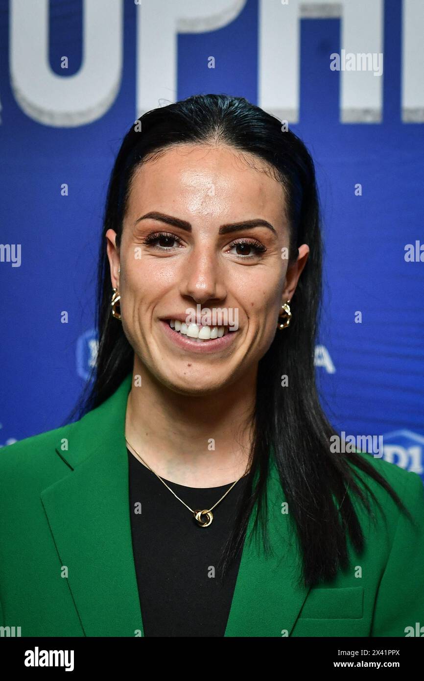 French referee Camille Comba poses for a photo during the Arkema D1 ...