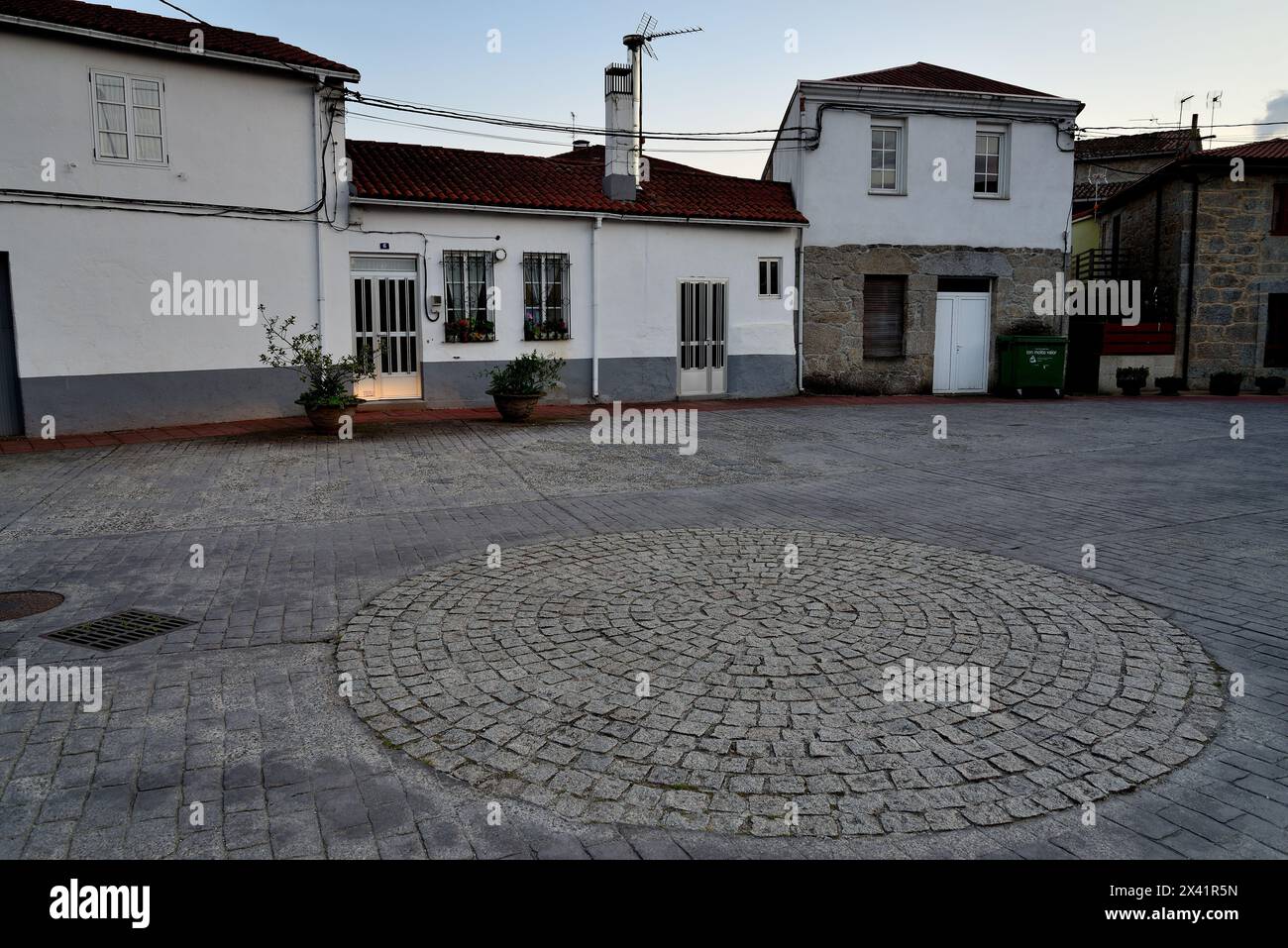 Main square of Taboada, Lugo, Spain Stock Photo - Alamy
