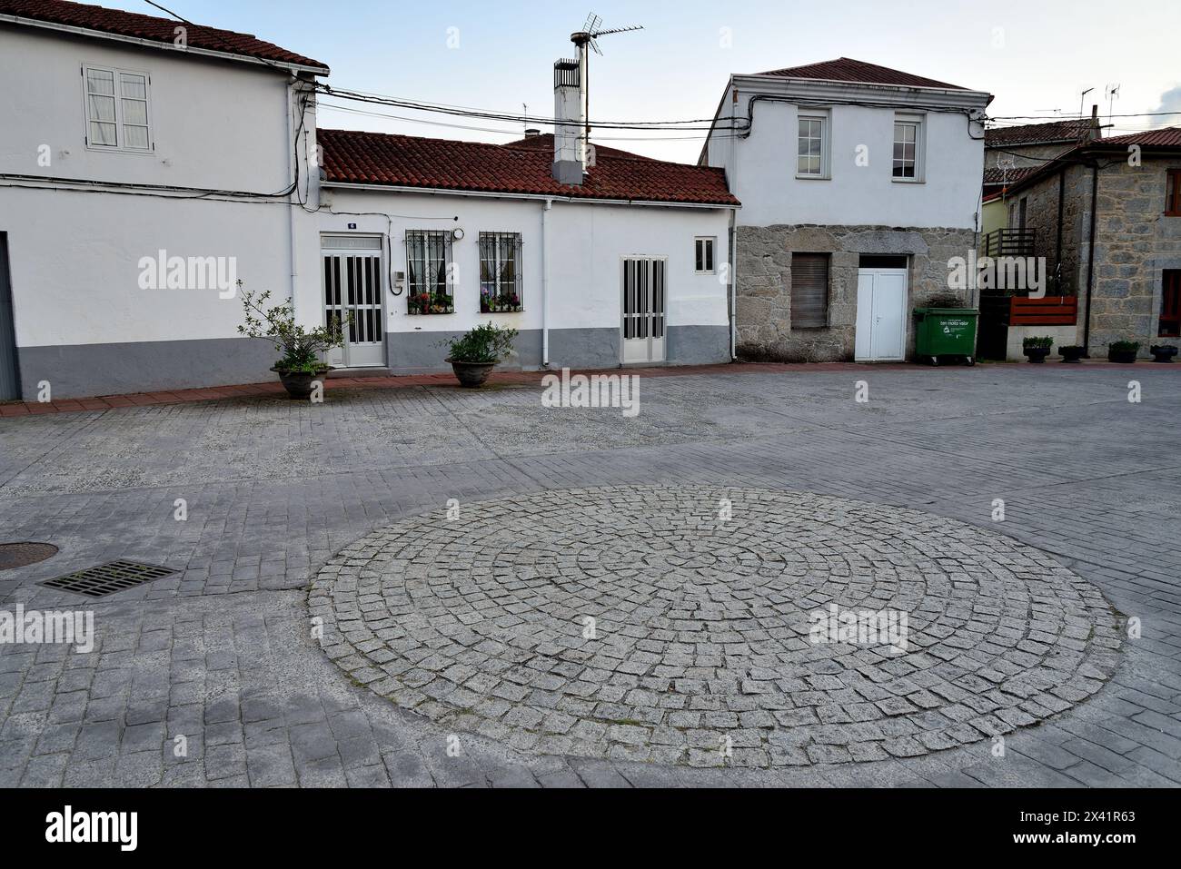 Main square of Taboada, Lugo, Spain Stock Photo - Alamy