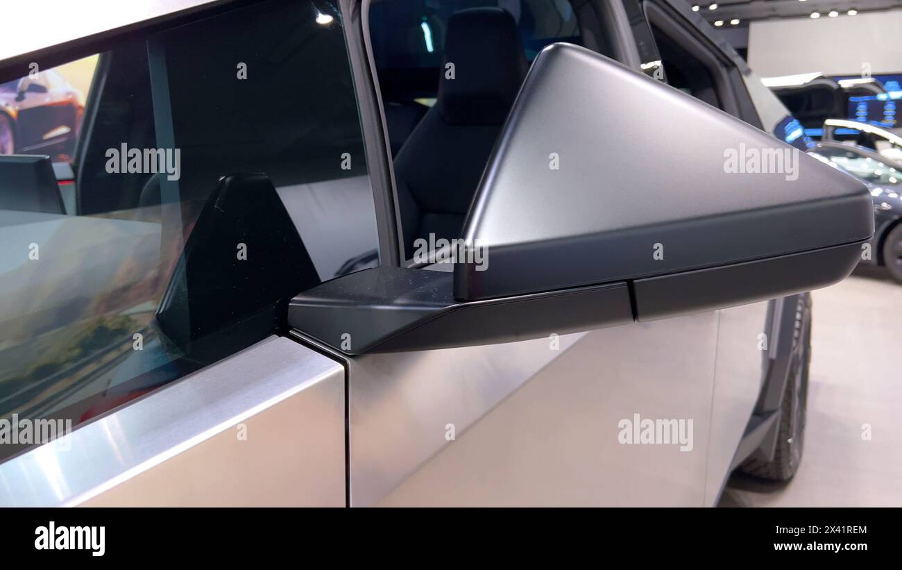 Tesla Cybertruck on Display at Tesla Store in Park Meadows Mall Stock ...