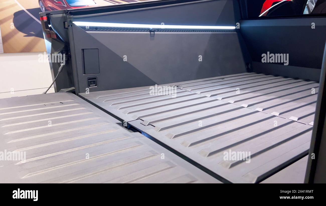 Tesla Cybertruck on Display at Tesla Store in Park Meadows Mall Stock ...