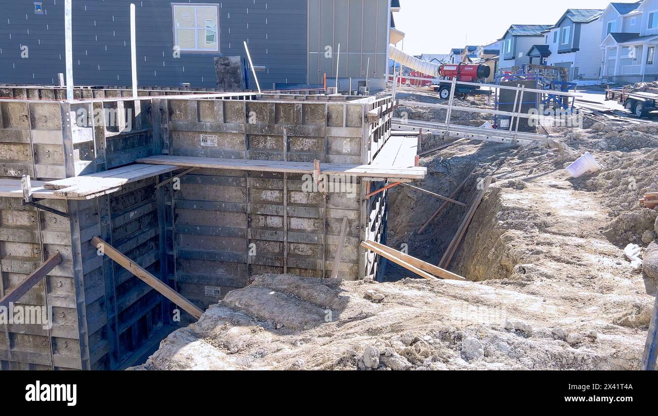 Foundation Phase: Building New Single Family House in Suburban ...