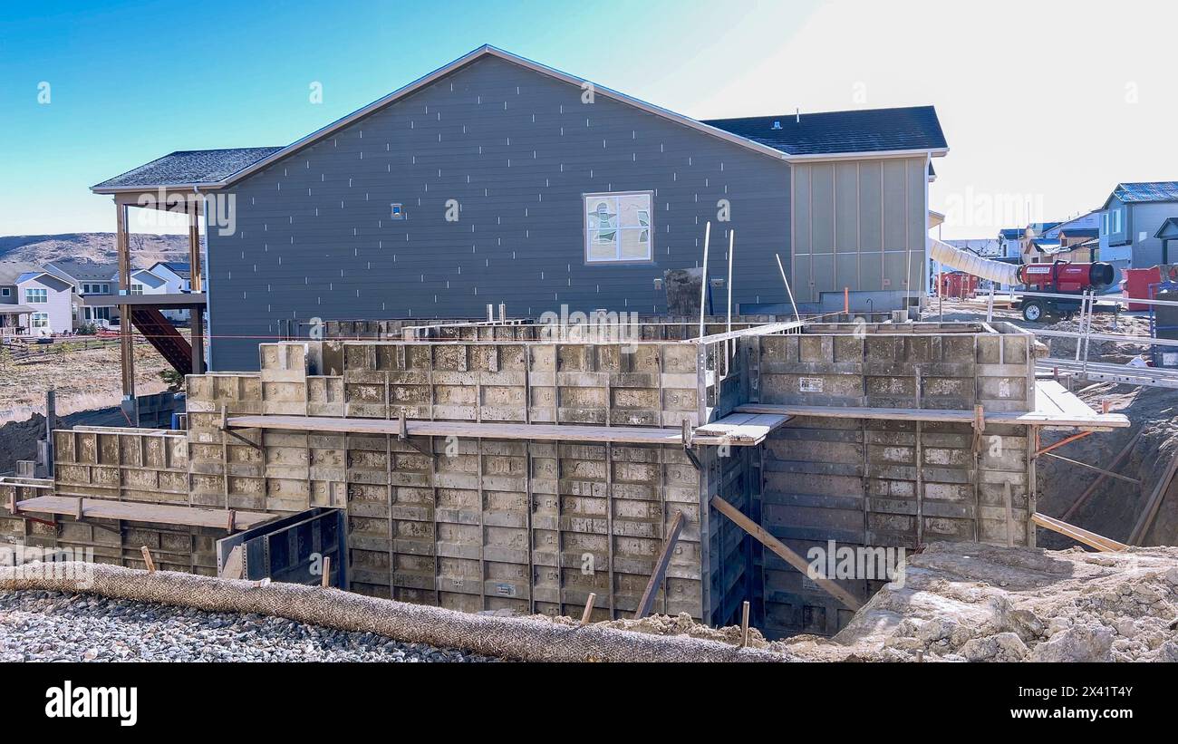 Foundation Phase: Building New Single Family House in Suburban ...